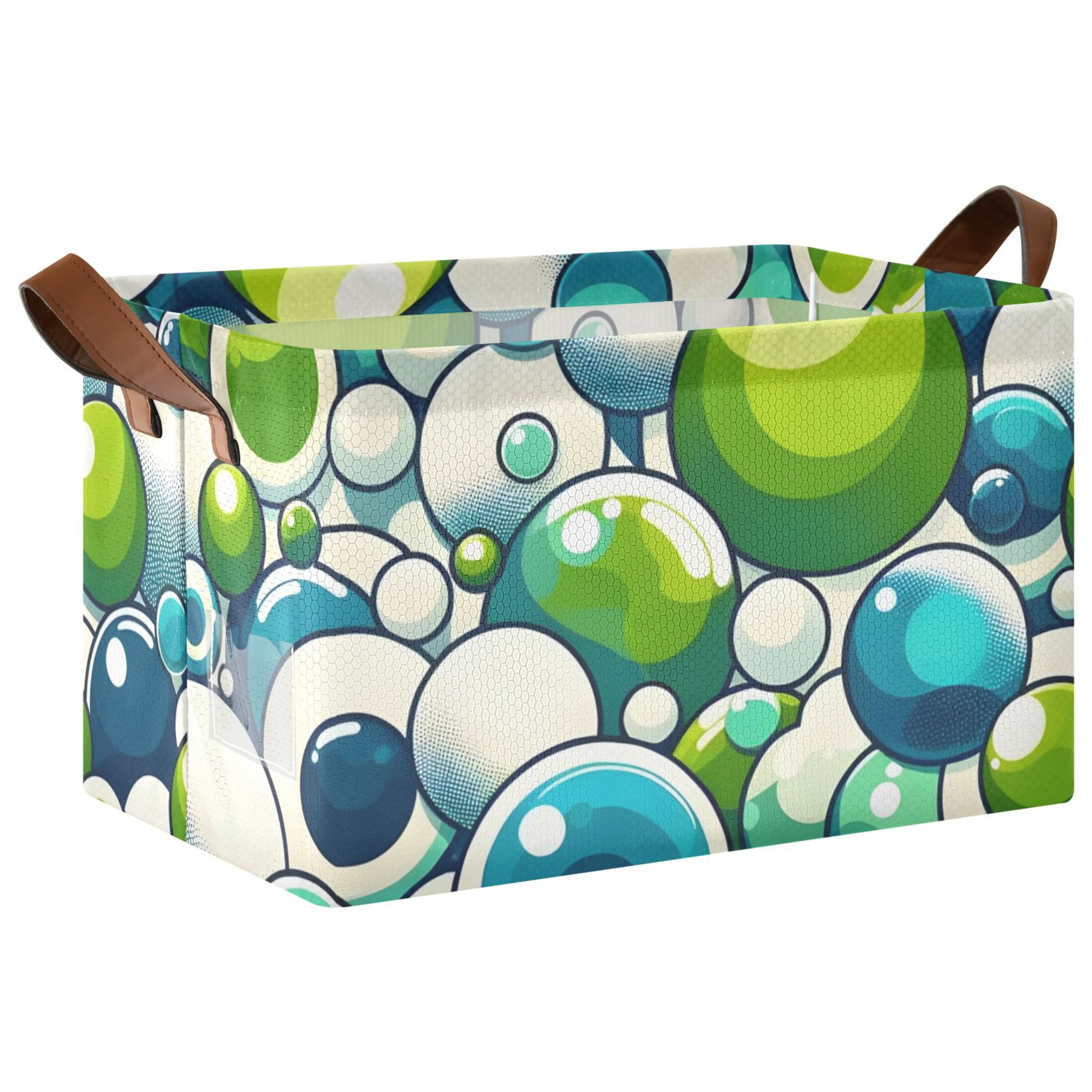 Collapsible Storage Bins Fabric Shelf Baskets with Handles 16.9"x11.4 ...