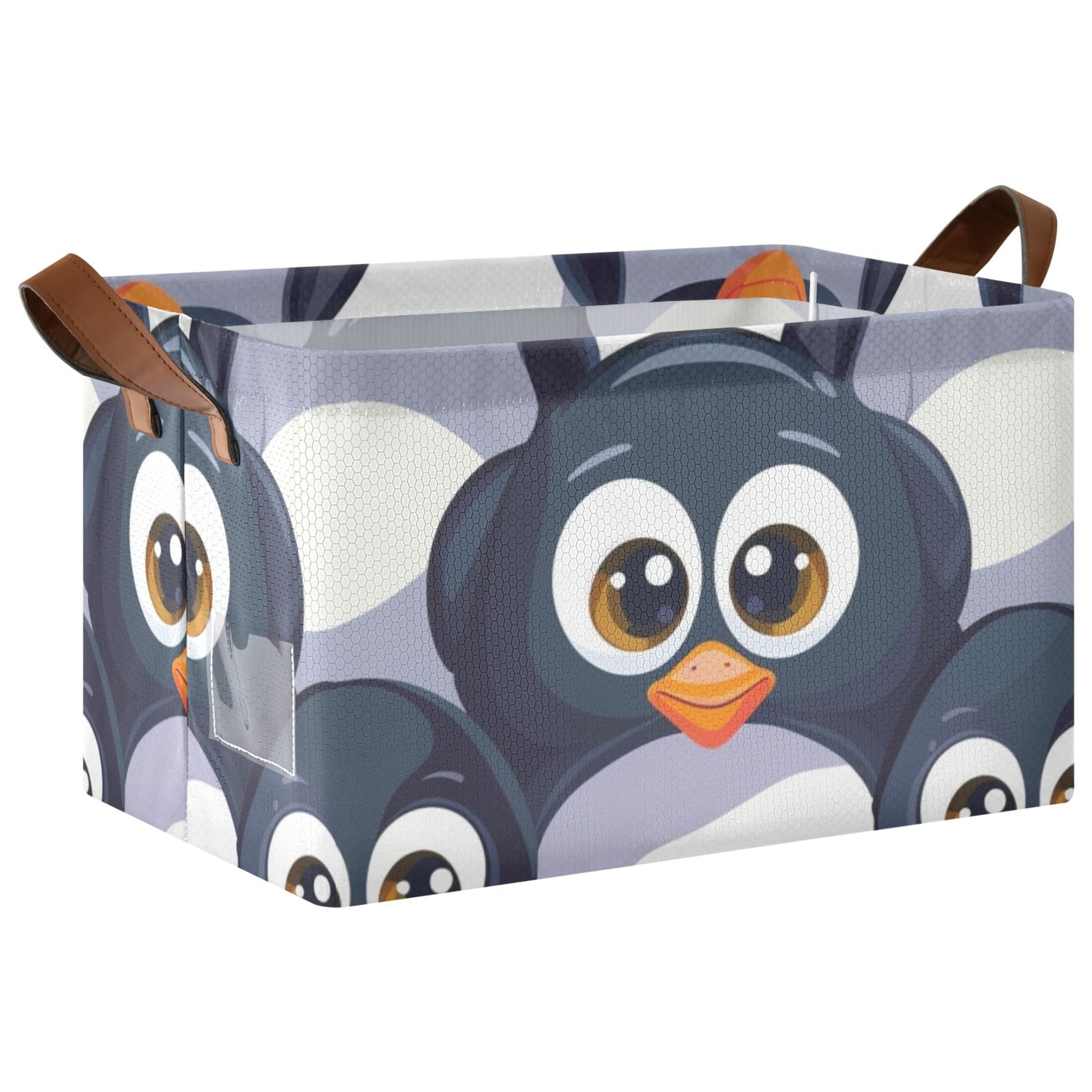 Collapsible Storage Bins Fabric Shelf Baskets with Handles 16.9"x11.4 ...