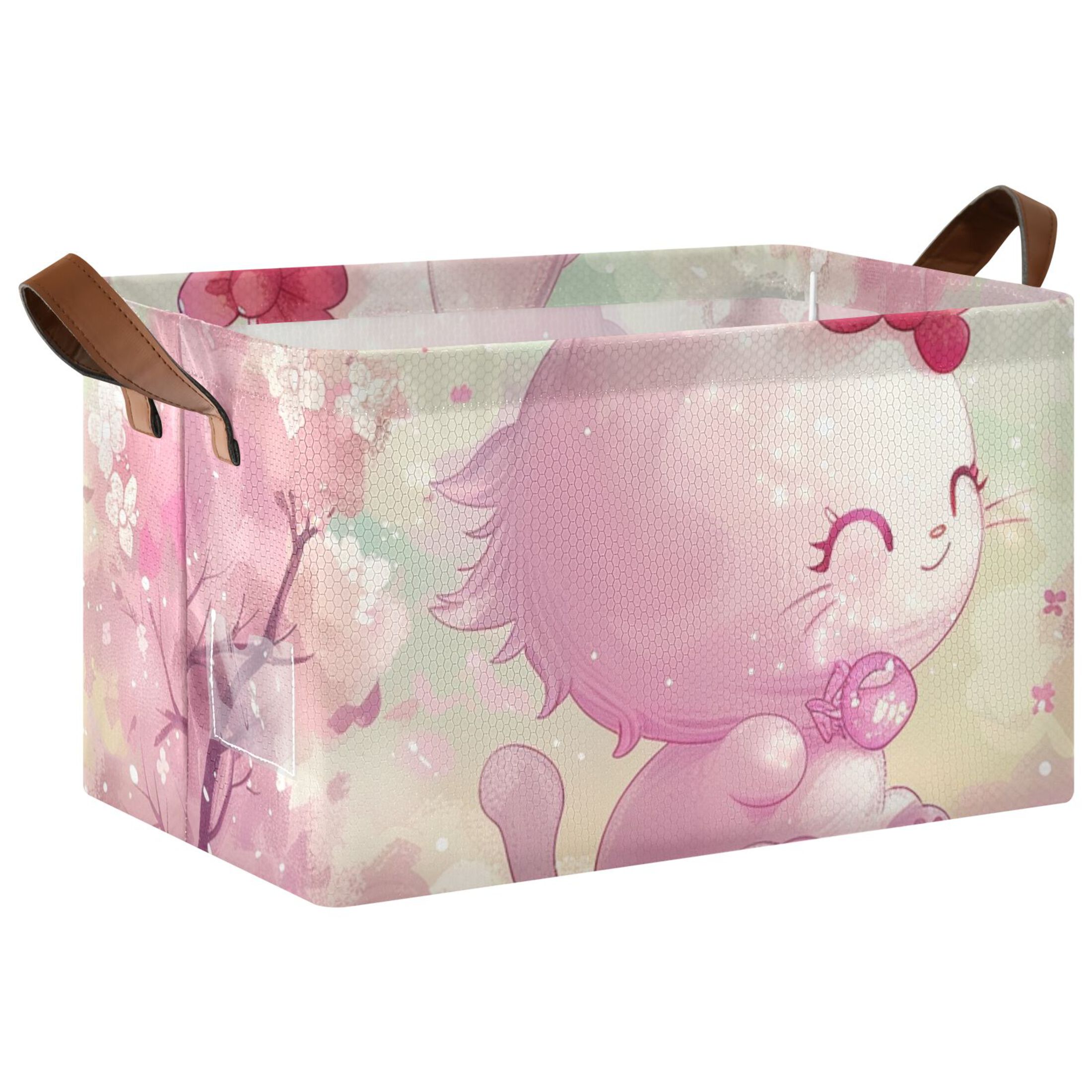 Collapsible Storage Bins Fabric Shelf Baskets with Handles 16.9