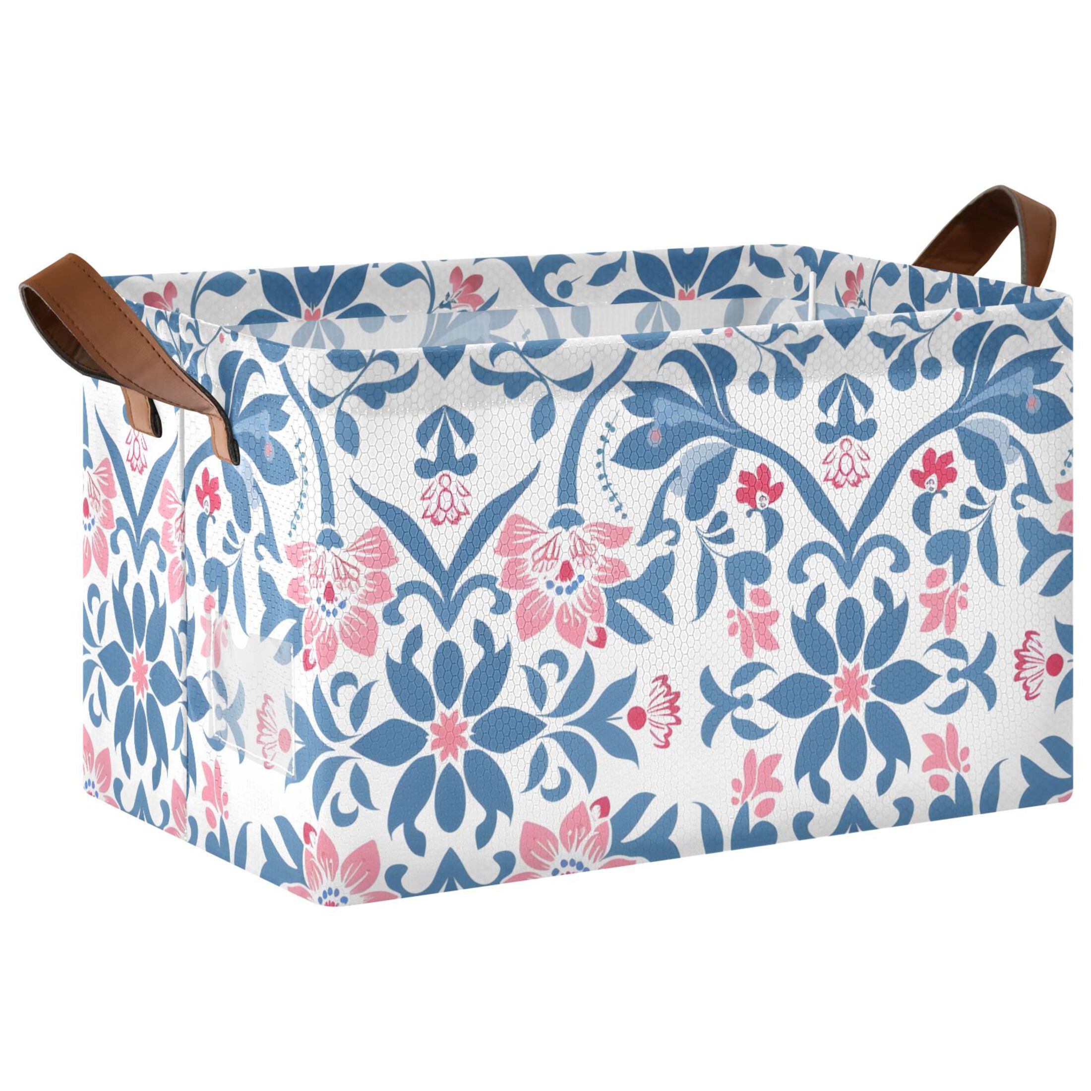 Collapsible Storage Bins Fabric Shelf Baskets with Handles 16.9"x11.4 ...