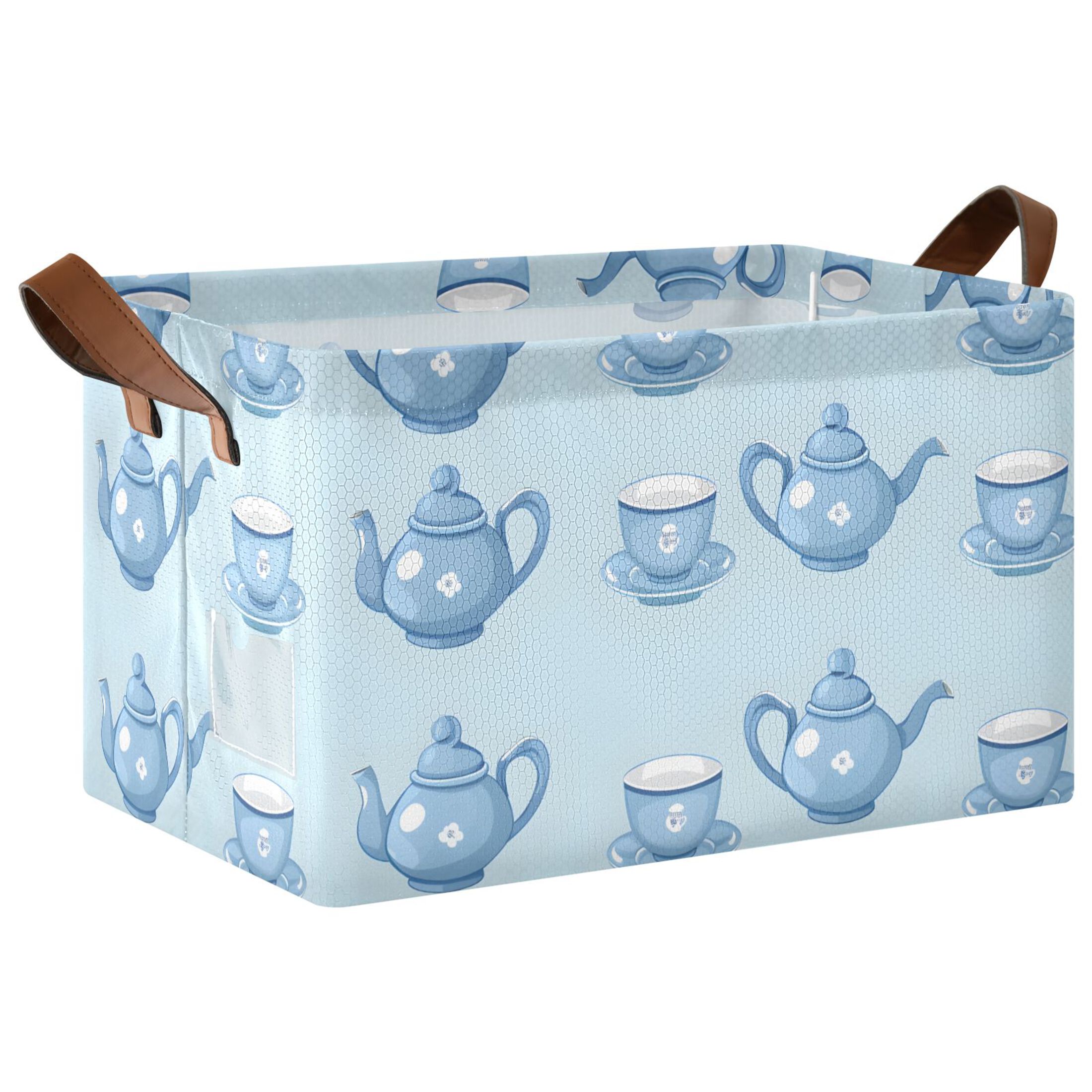 Collapsible Storage Bins Fabric Shelf Baskets with Handles 16.9"x11.4 ...