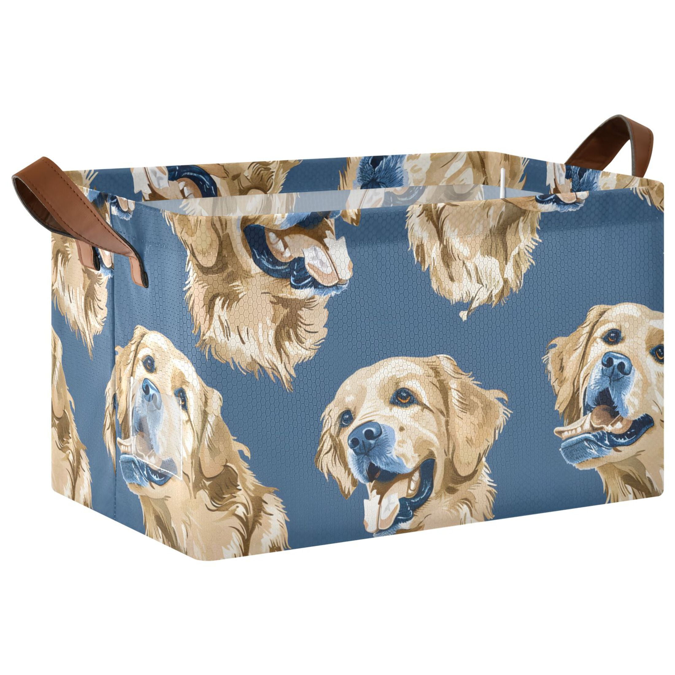 Collapsible Storage Bins Fabric Shelf Baskets with Handles 16.9"x11.4 ...