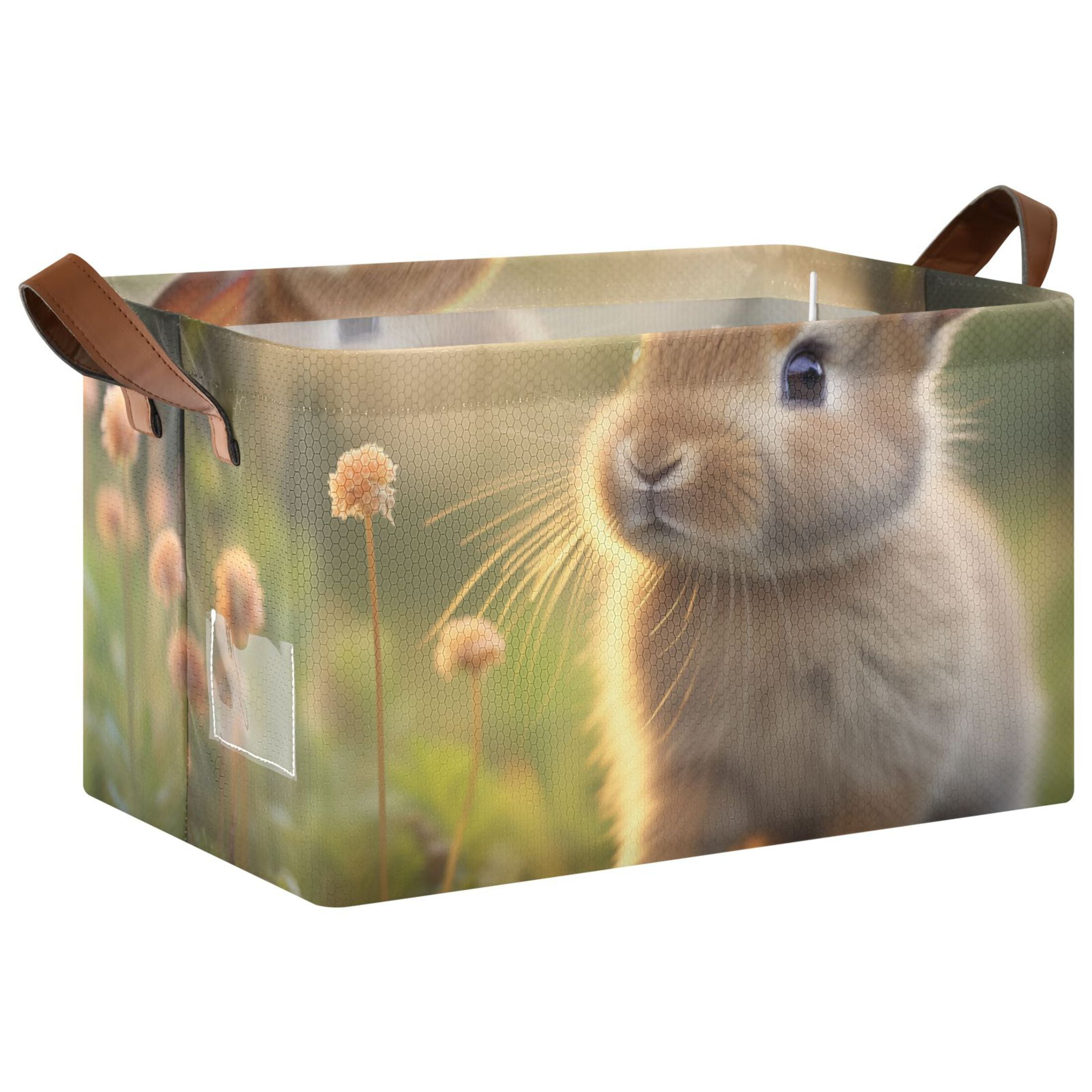 Collapsible Storage Bins Fabric Shelf Baskets with Handles 16.9"x11.4 ...