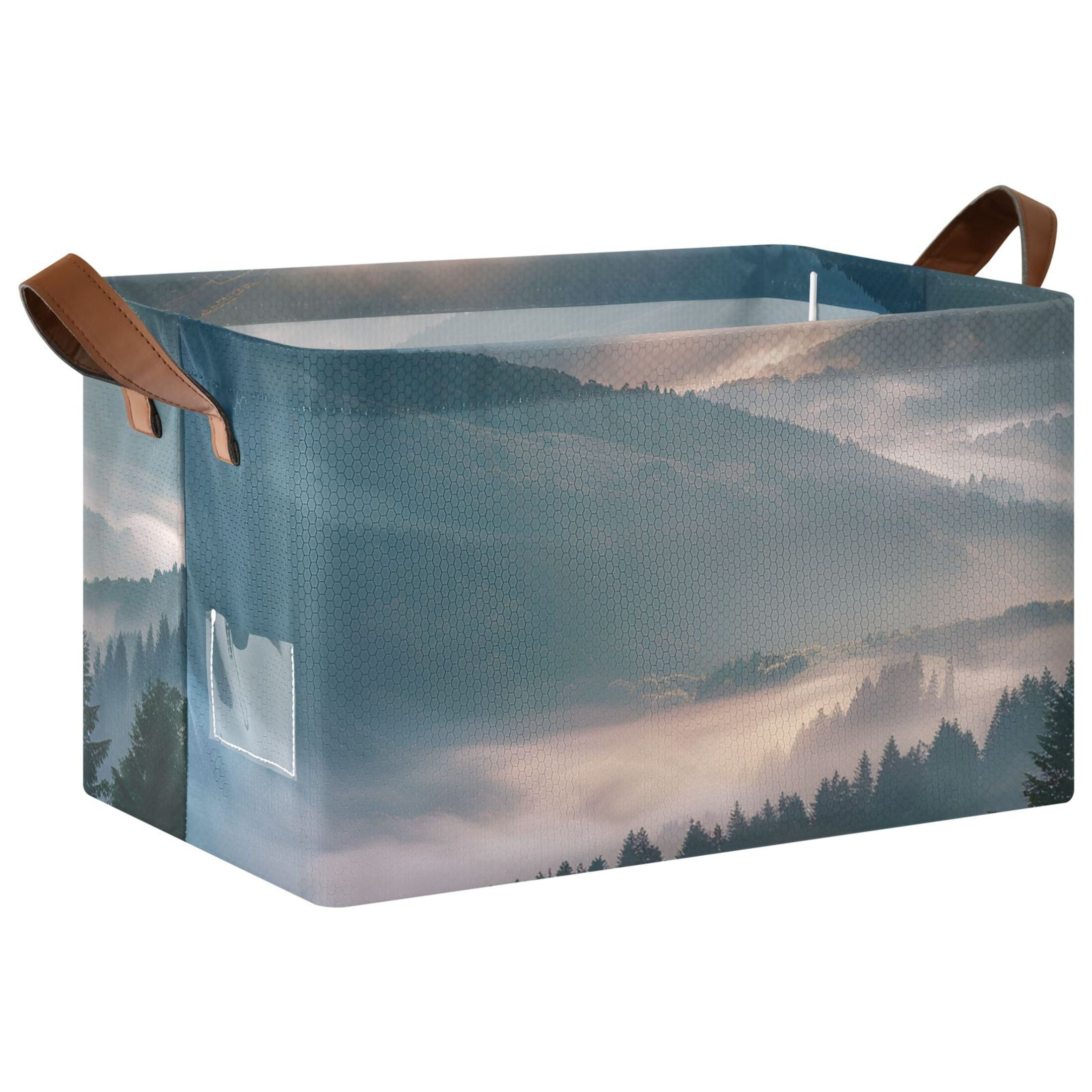 Collapsible Storage Bins Fabric Shelf Baskets with Handles 16.9"x11.4 ...