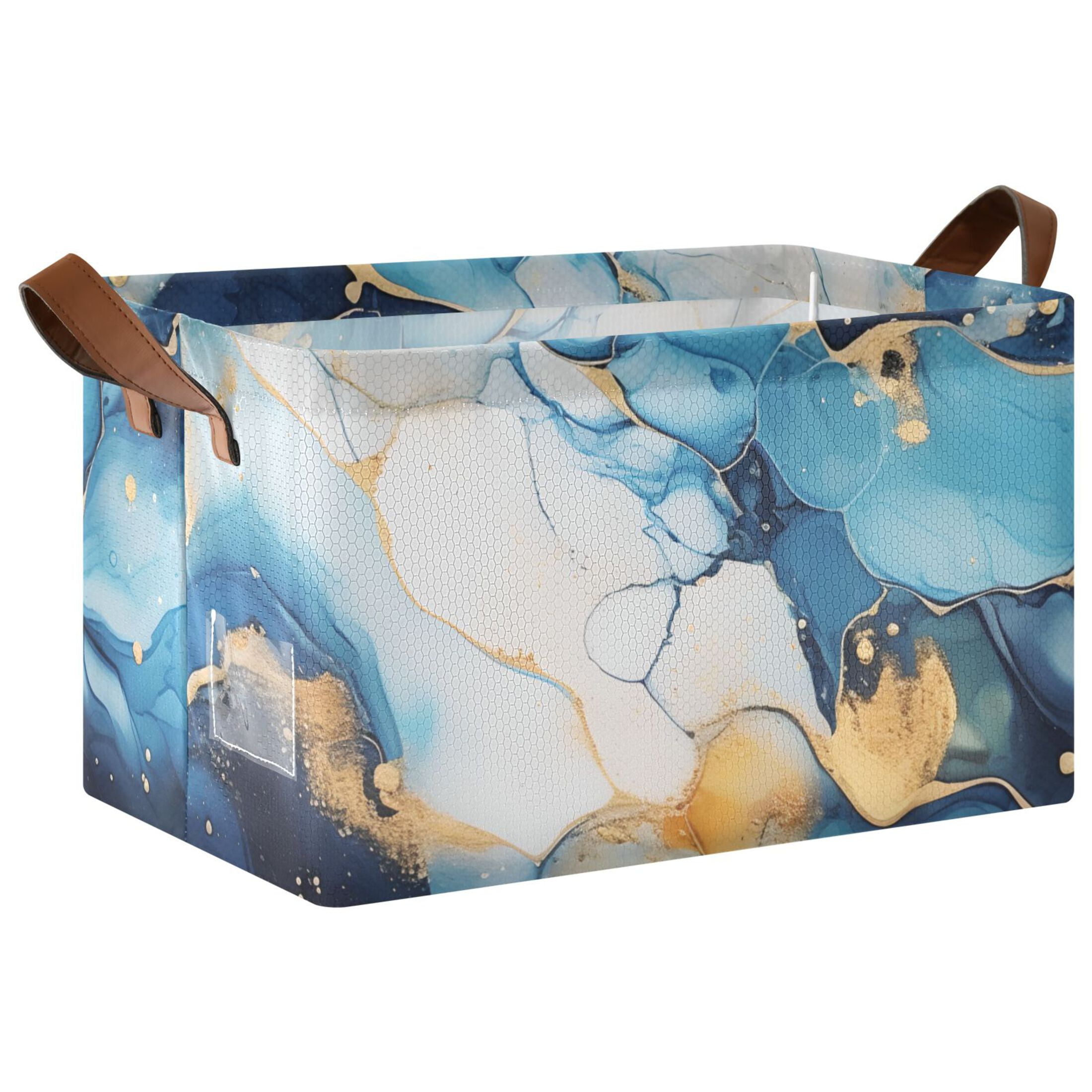 Collapsible Storage Bins Fabric Shelf Baskets with Handles 16.9"x11.4 ...