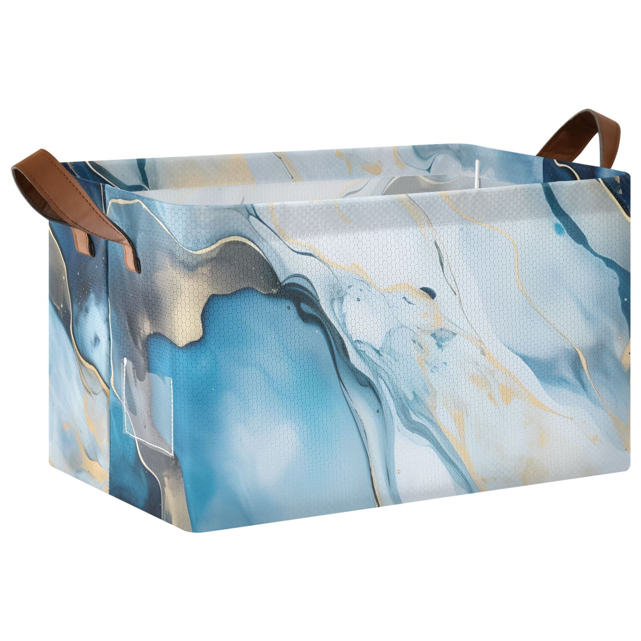 Collapsible Storage Bins Fabric Shelf Baskets with Handles 16.9"x11.4 ...