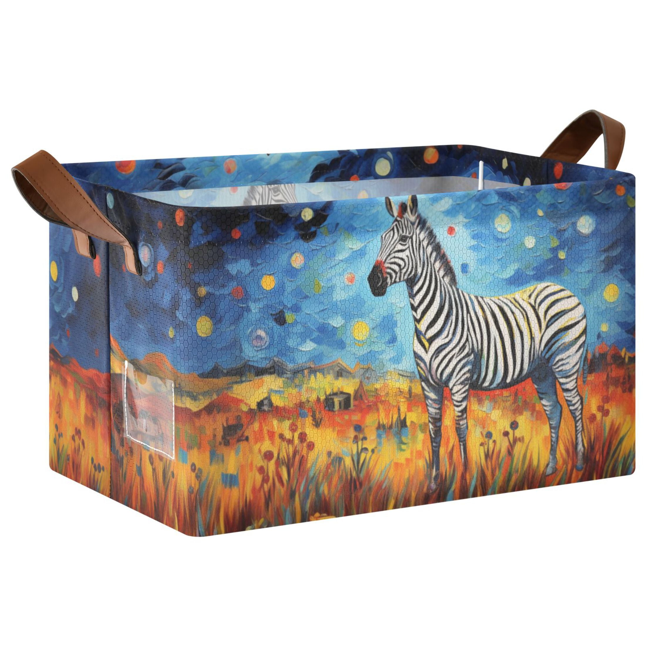 Collapsible Storage Bins Fabric Shelf Baskets with Handles 16.9"x11.4 ...