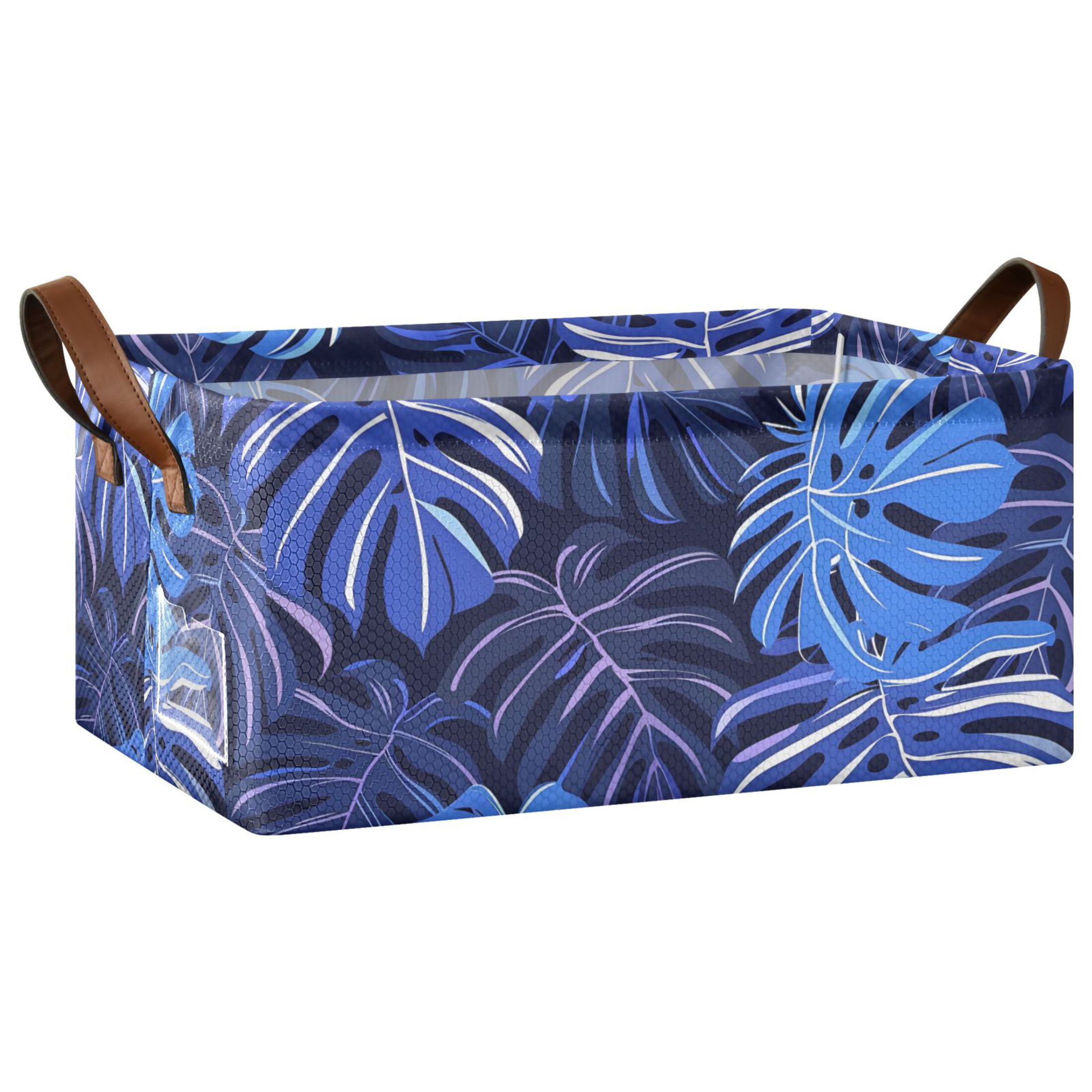 Collapsible Storage Bins Fabric Shelf Baskets with Handles 16.9"x11.4 ...