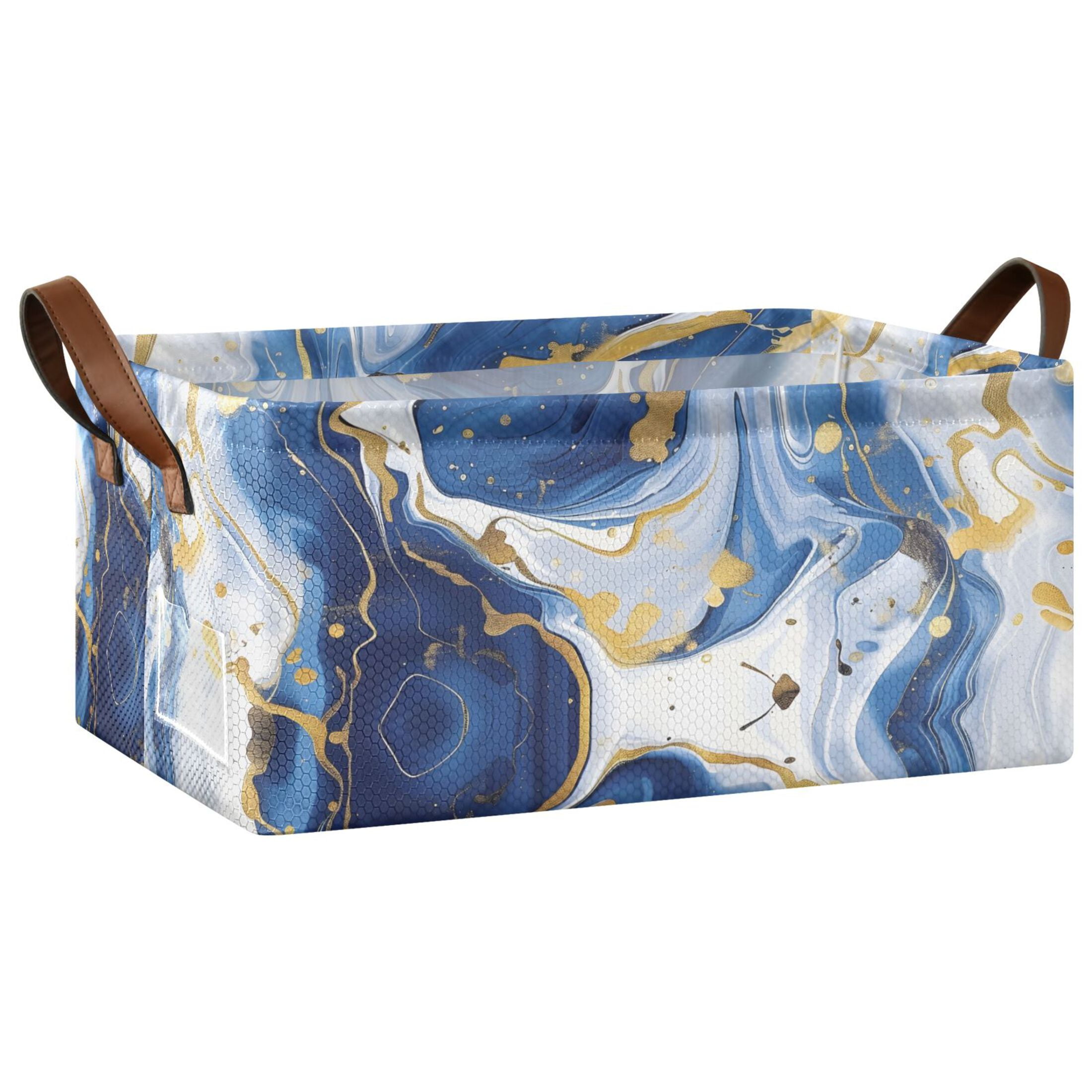 Collapsible Storage Bins Fabric Shelf Baskets with Handles 16.9"x11.4 ...