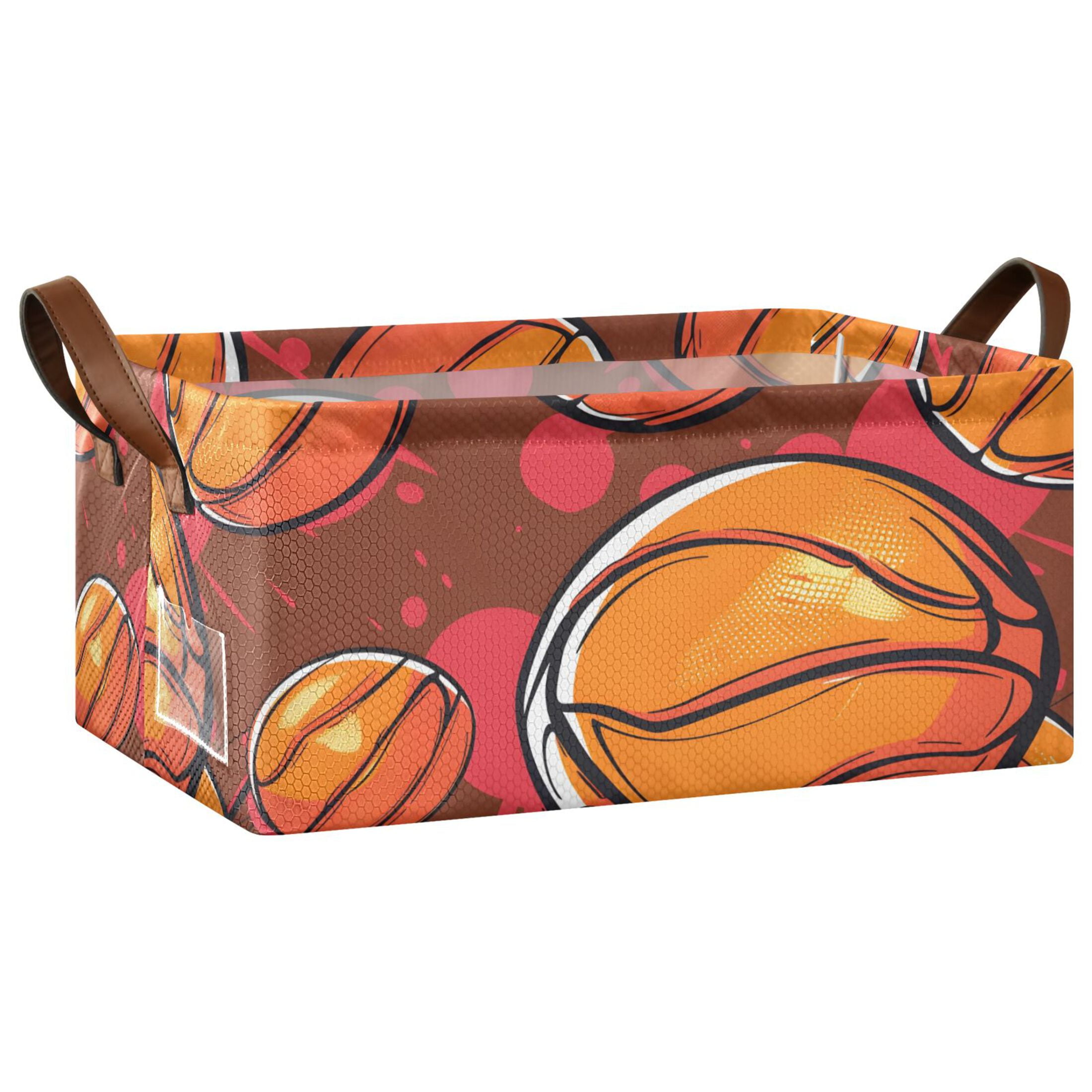 Collapsible Storage Bins Fabric Shelf Baskets with Handles 16.9"x11.4 ...