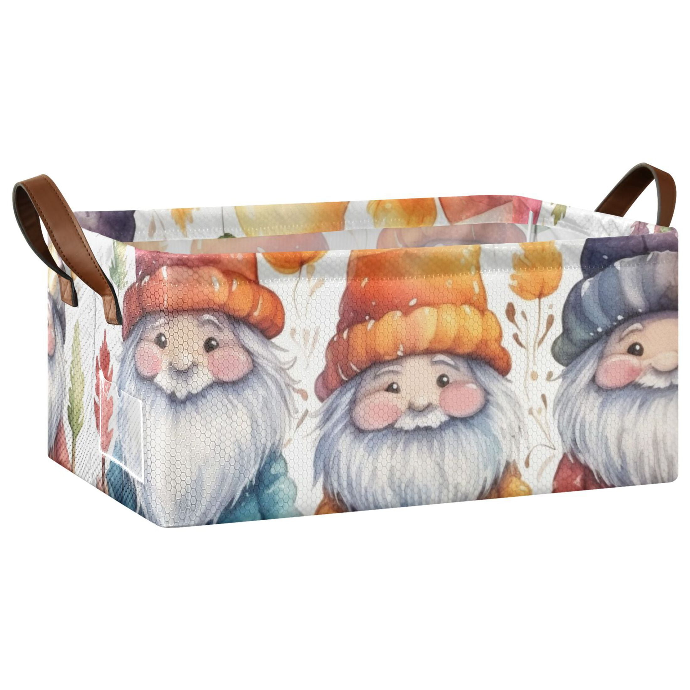 Collapsible Storage Bins Fabric Shelf Baskets with Handles 16.9"x11.4 ...