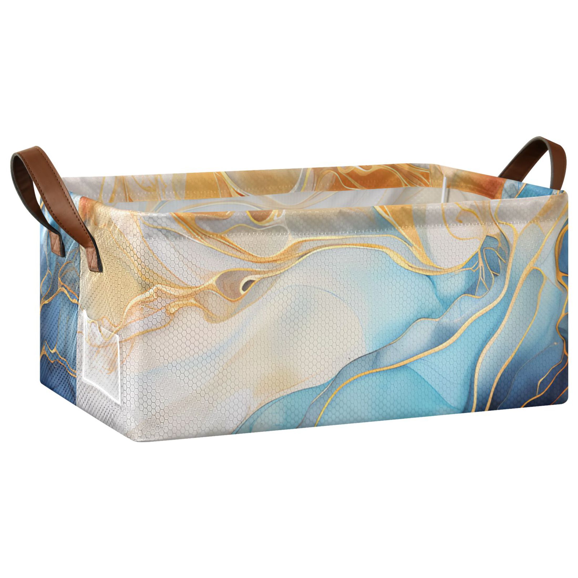 Collapsible Storage Bins Fabric Shelf Baskets with Handles 16.9"x11.4 ...