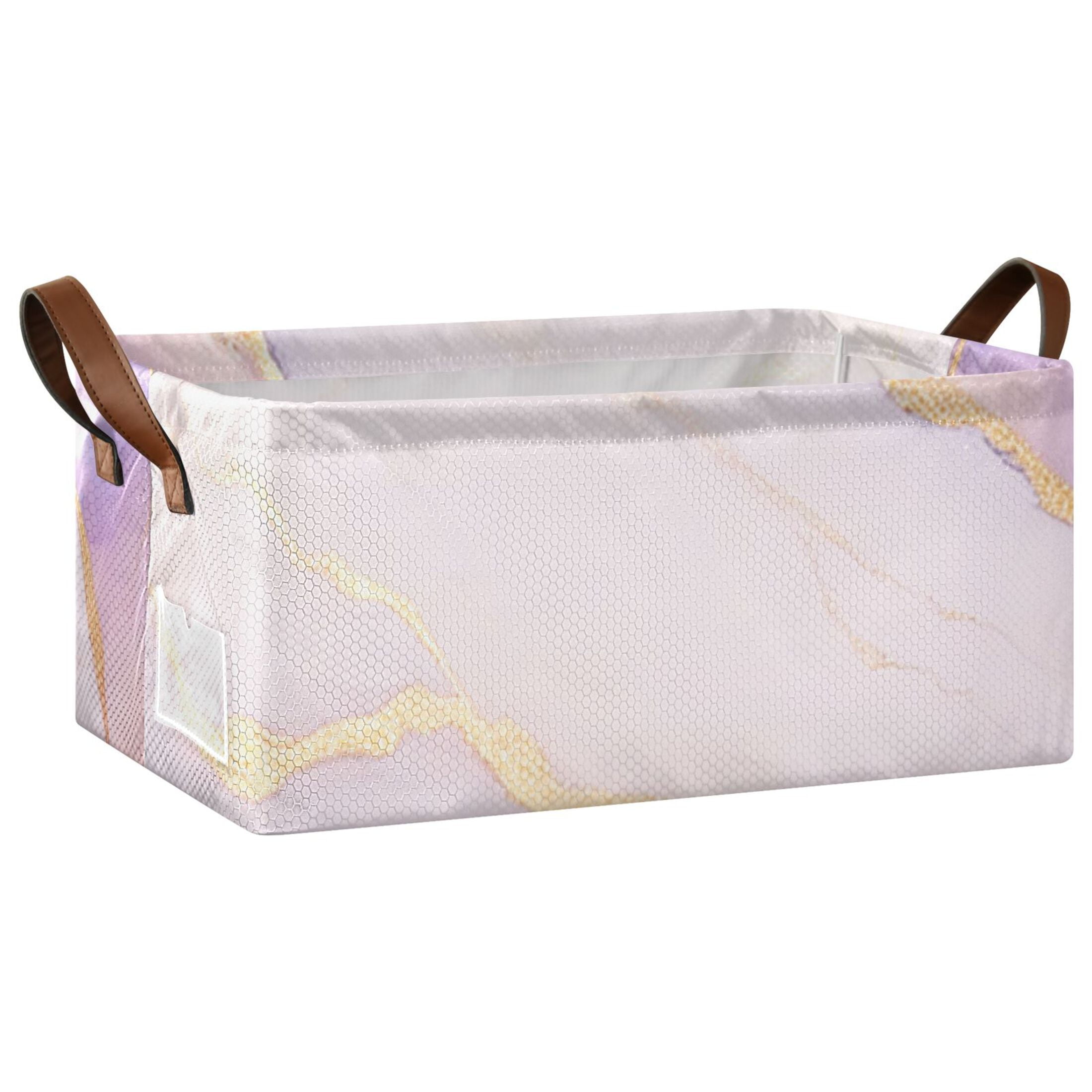 Collapsible Storage Bins Fabric Shelf Baskets with Handles 16.9"x11.4 ...
