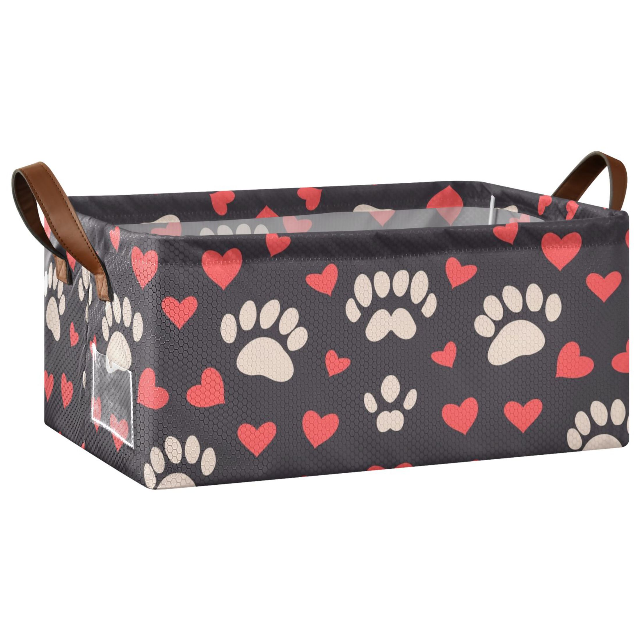Collapsible Storage Bins Fabric Shelf Baskets with Handles 16.9"x11.4 ...