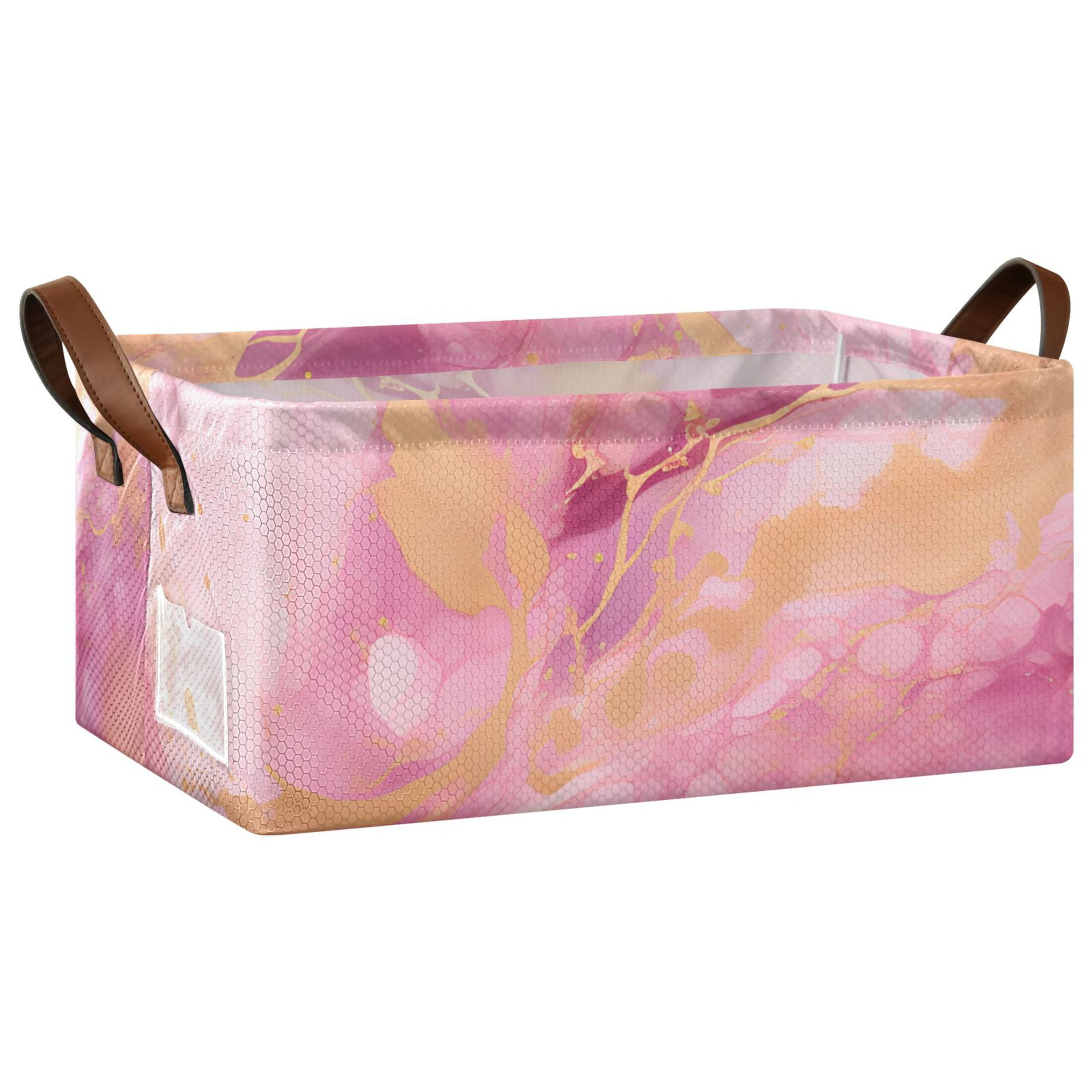 Collapsible Storage Bins Fabric Shelf Baskets with Handles 16.9"x11.4 ...