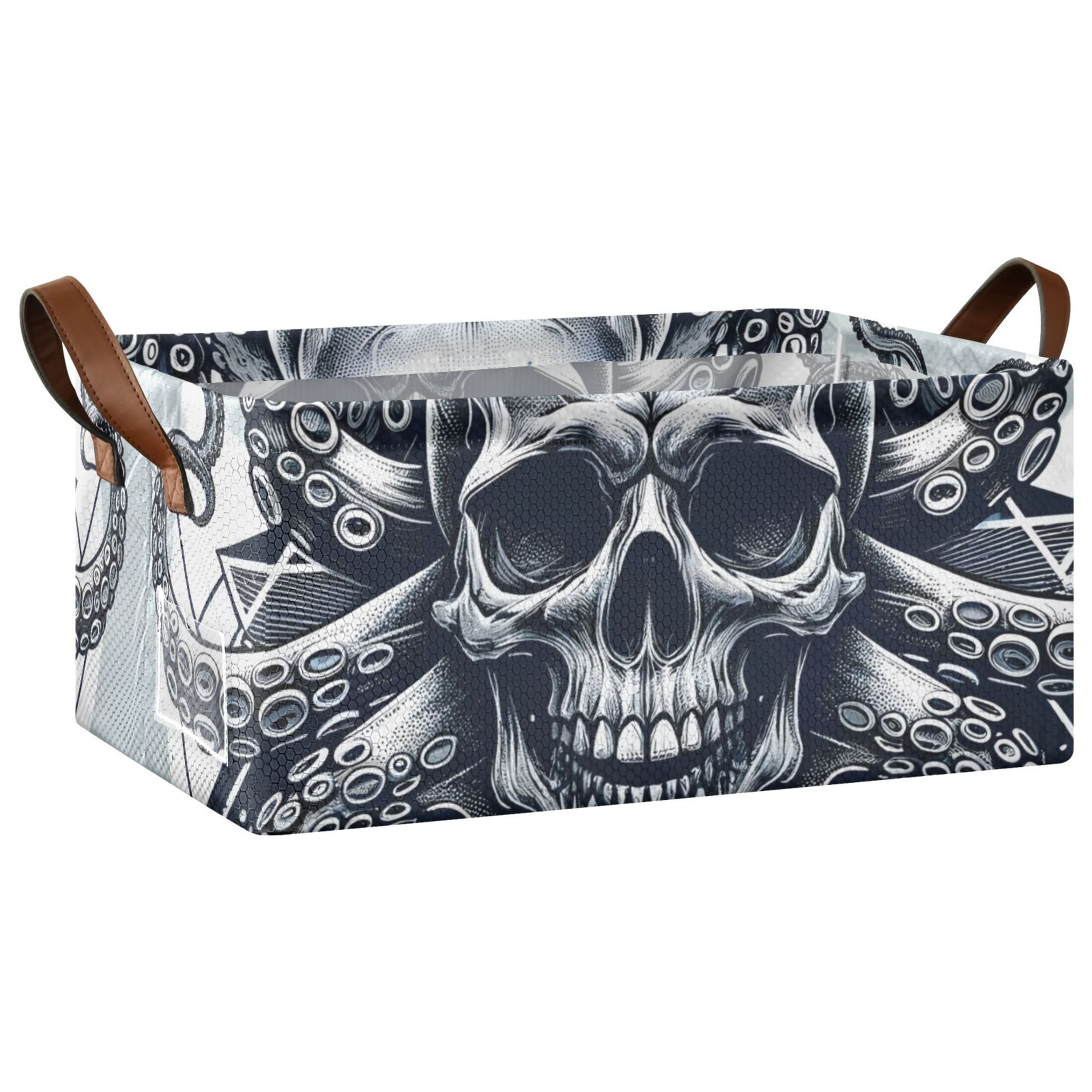 Collapsible Storage Bins Fabric Shelf Baskets with Handles 16.9"x11.4 ...