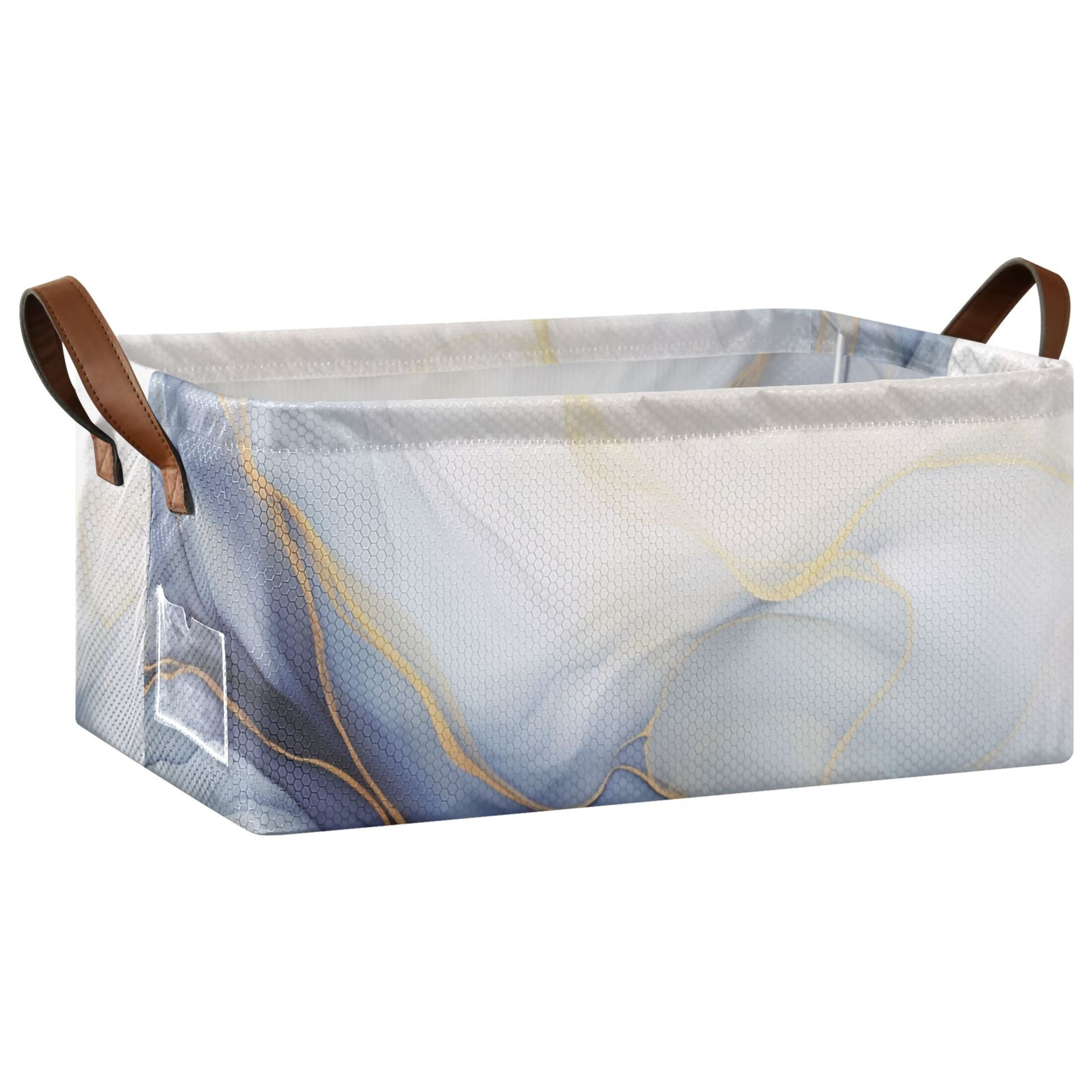 Collapsible Storage Bins Fabric Shelf Baskets with Handles 16.9"x11.4 ...