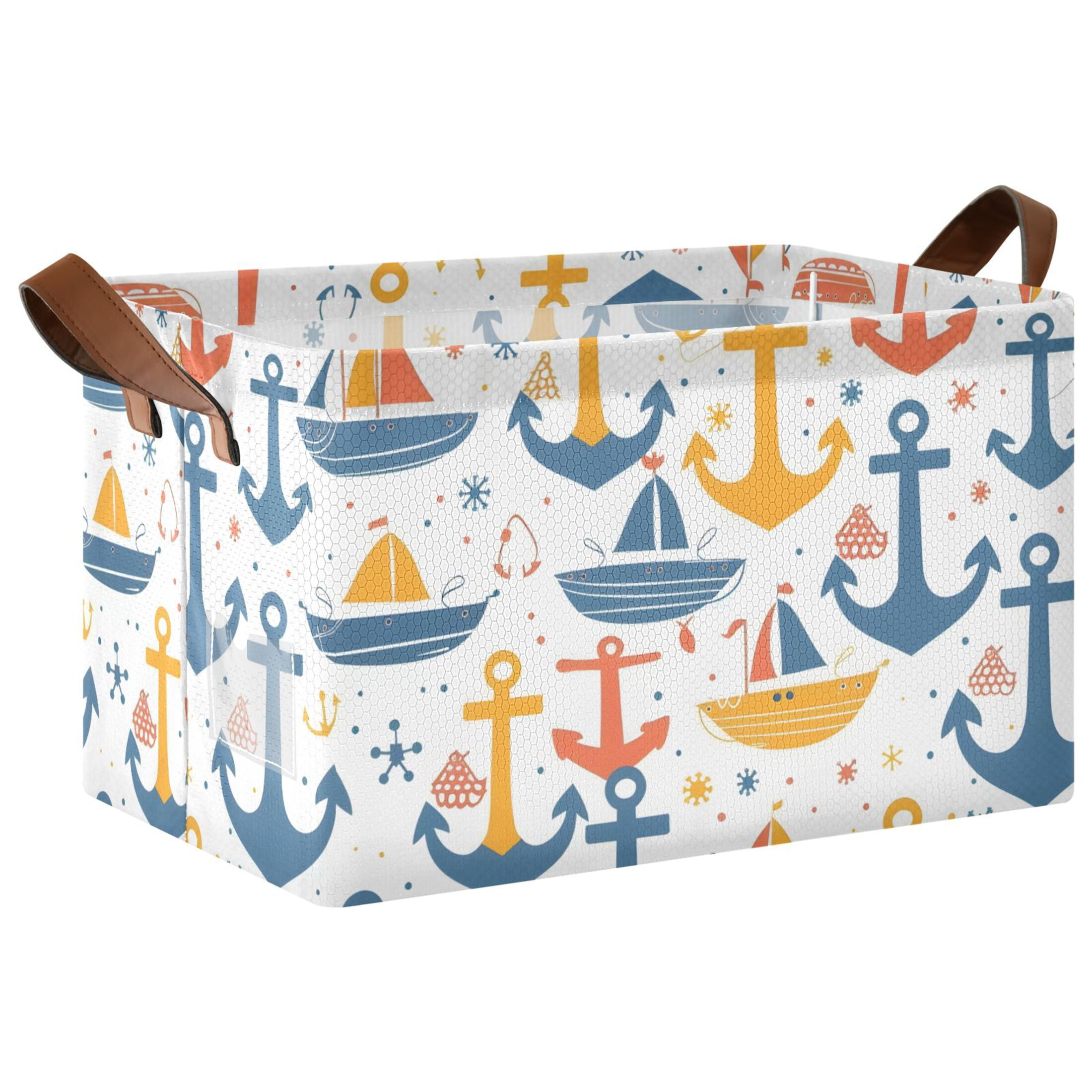 Collapsible Storage Bins Fabric Shelf Baskets with Handles Closet ...