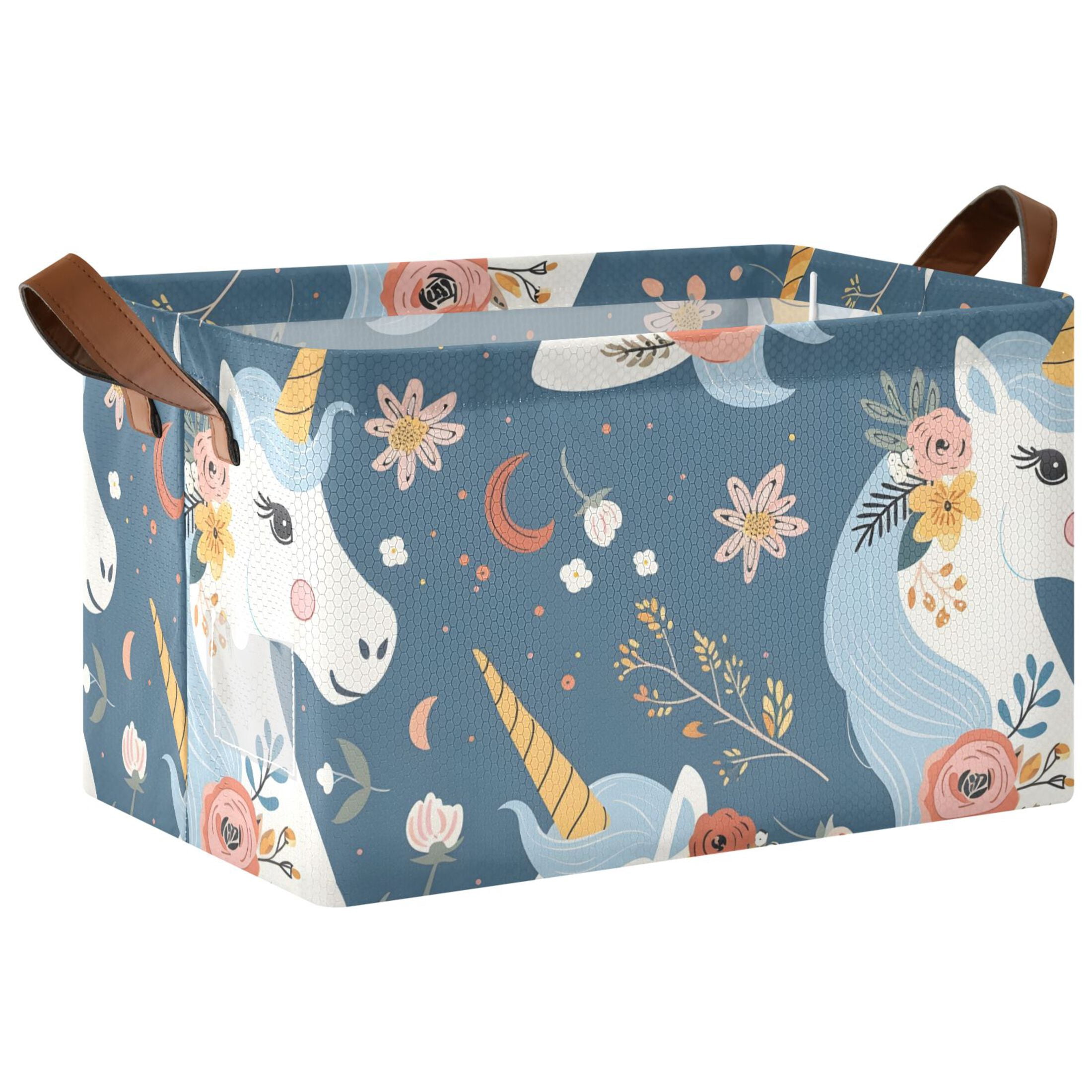 Collapsible Storage Bins Fabric Shelf Baskets with Handles Closet ...
