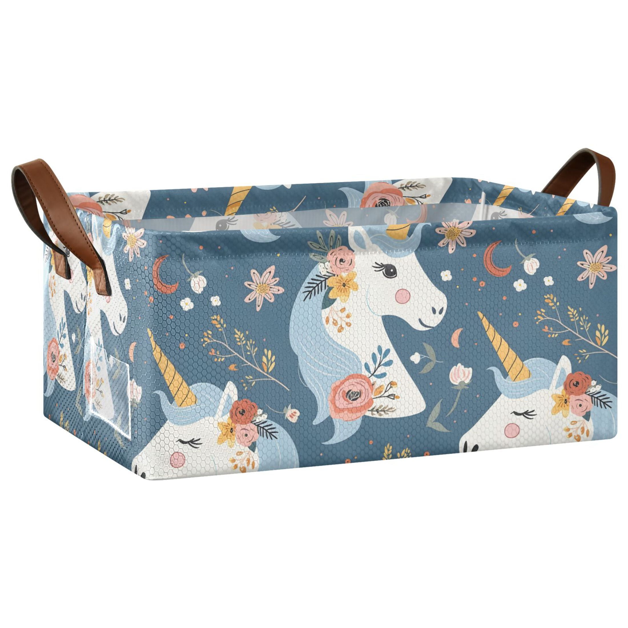 Collapsible Storage Bins Fabric Shelf Baskets with Handles Closet ...