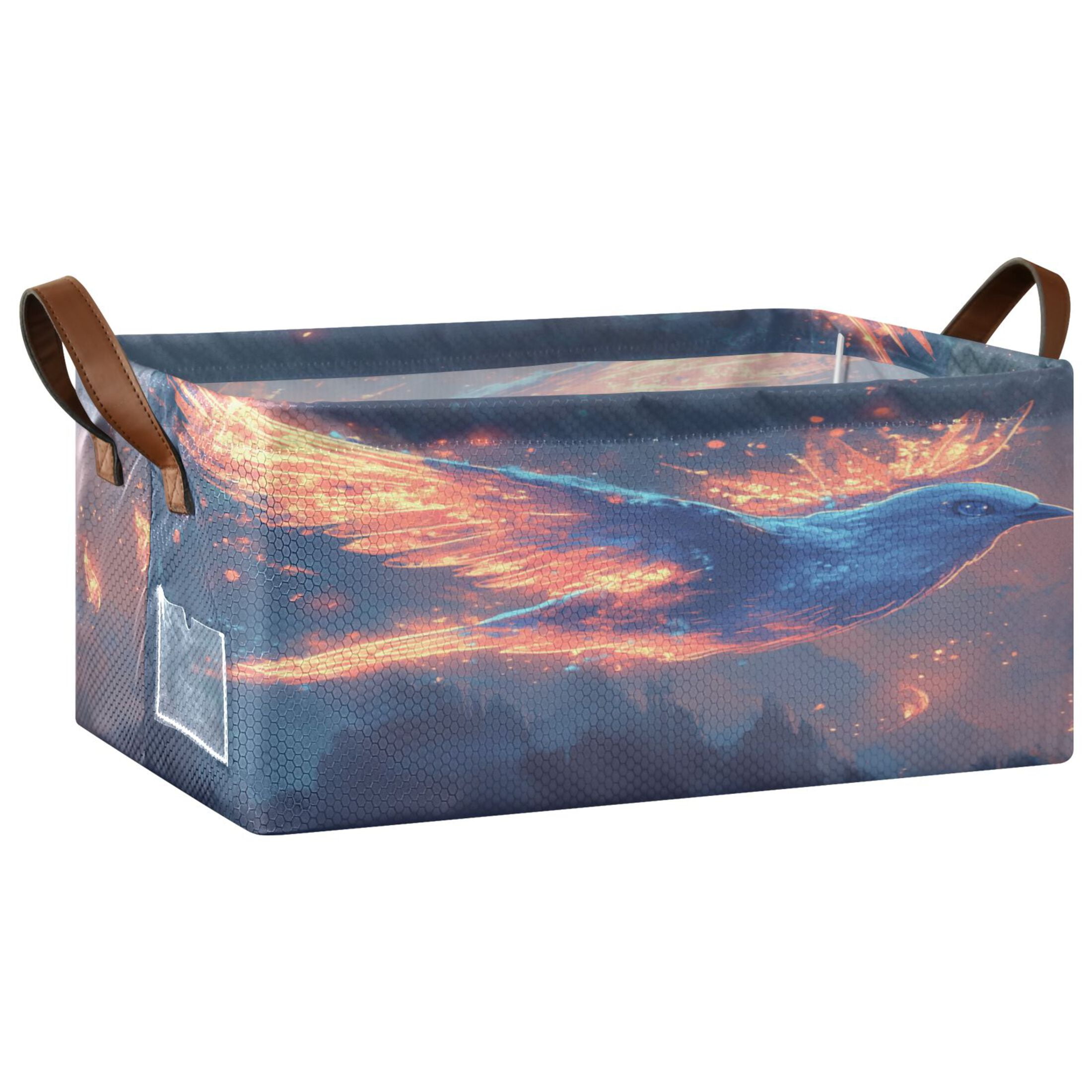 Collapsible Storage Bins Fabric Shelf Baskets with Handles Closet ...