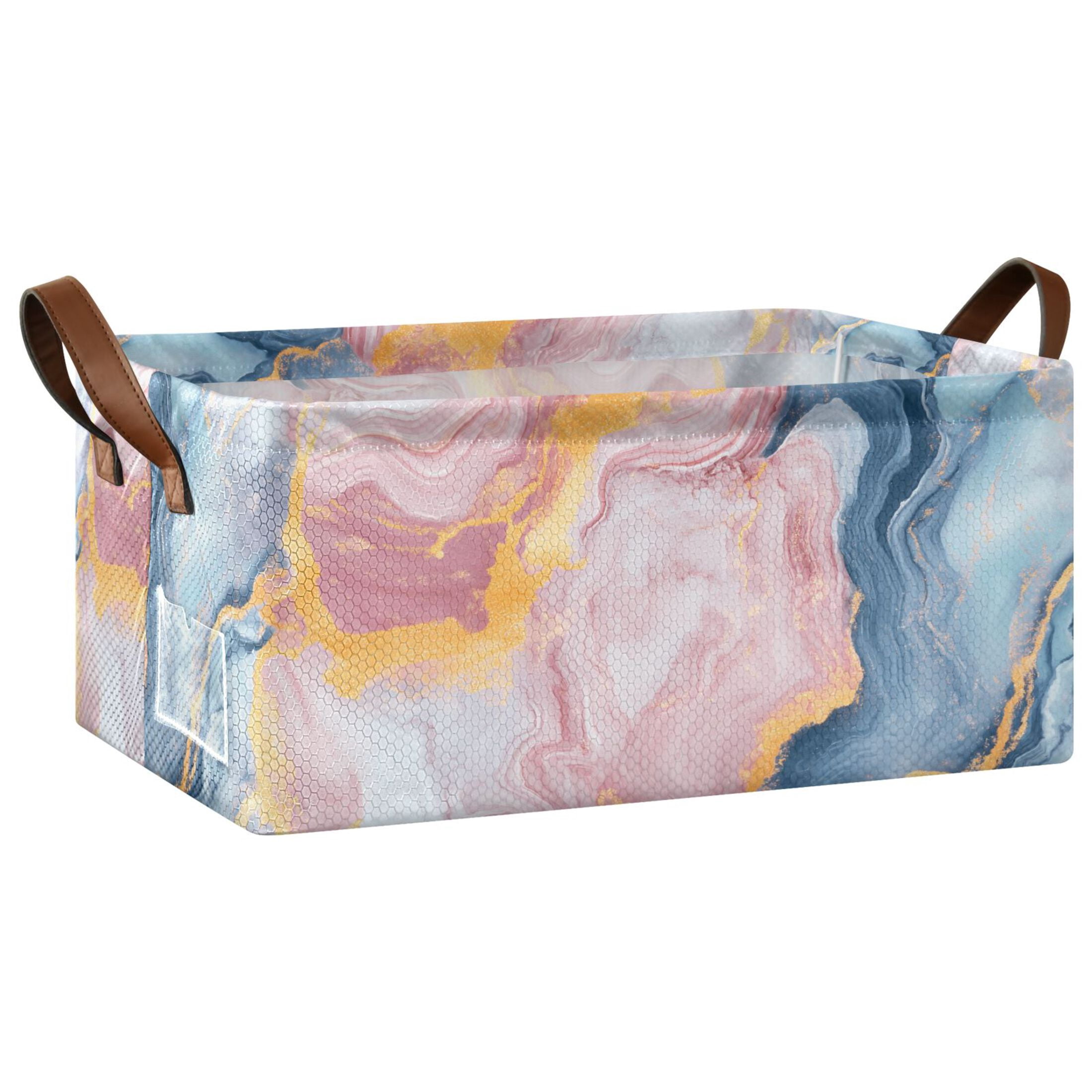 Collapsible Storage Bins Fabric Shelf Baskets with Handles Closet ...