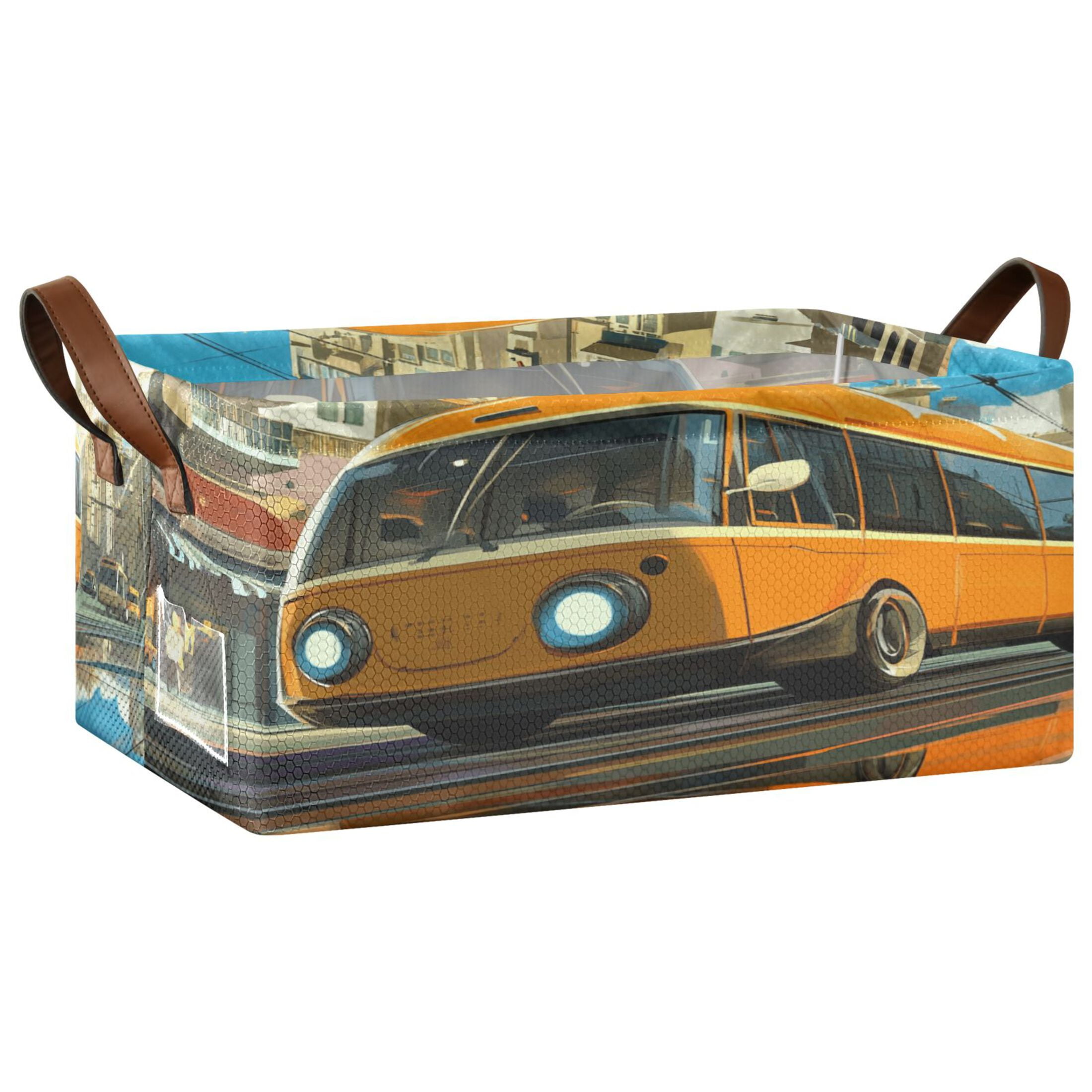 Collapsible Storage Bins Fabric Shelf Baskets with Handles Closet ...