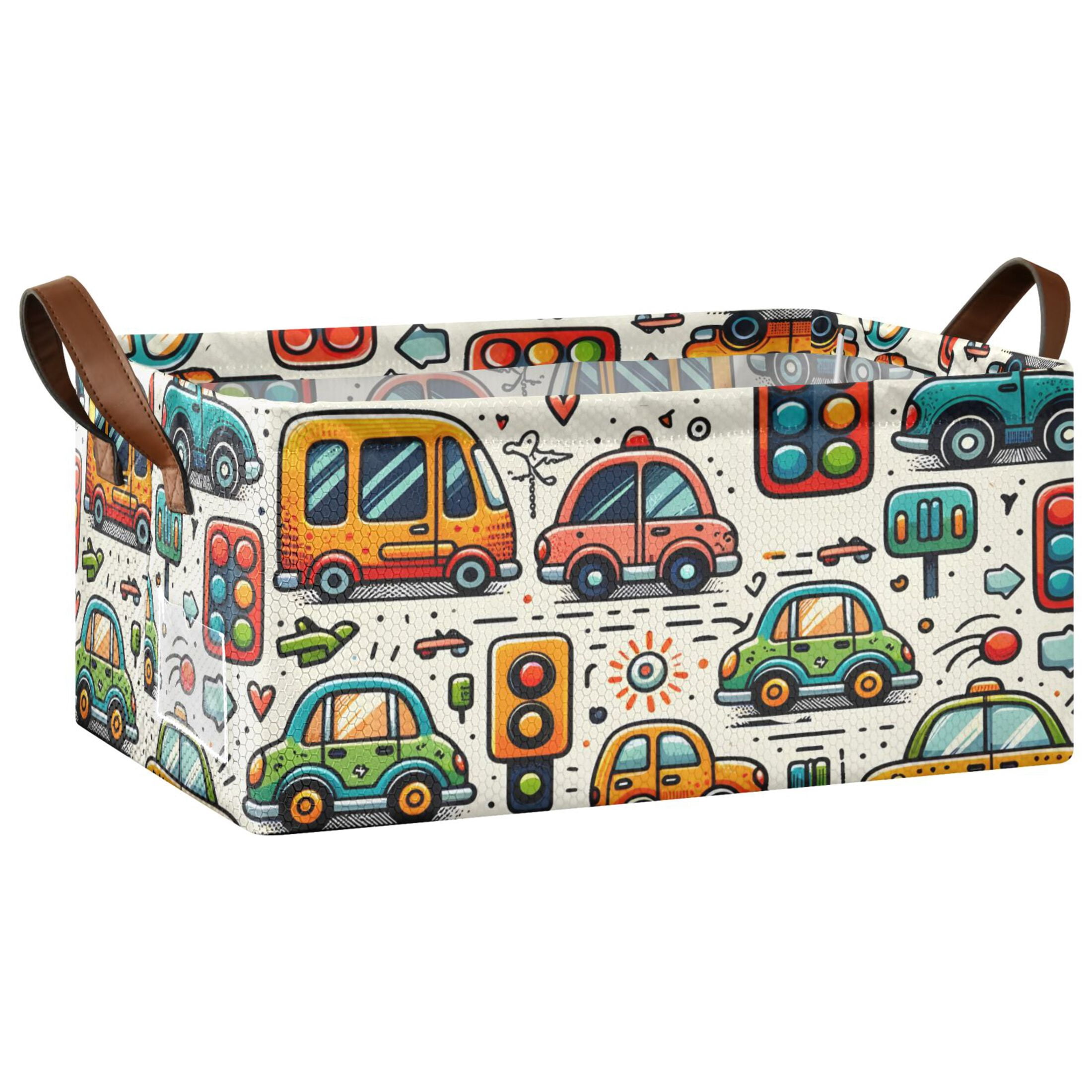 Collapsible Storage Bins Fabric Shelf Baskets with Handles Closet ...