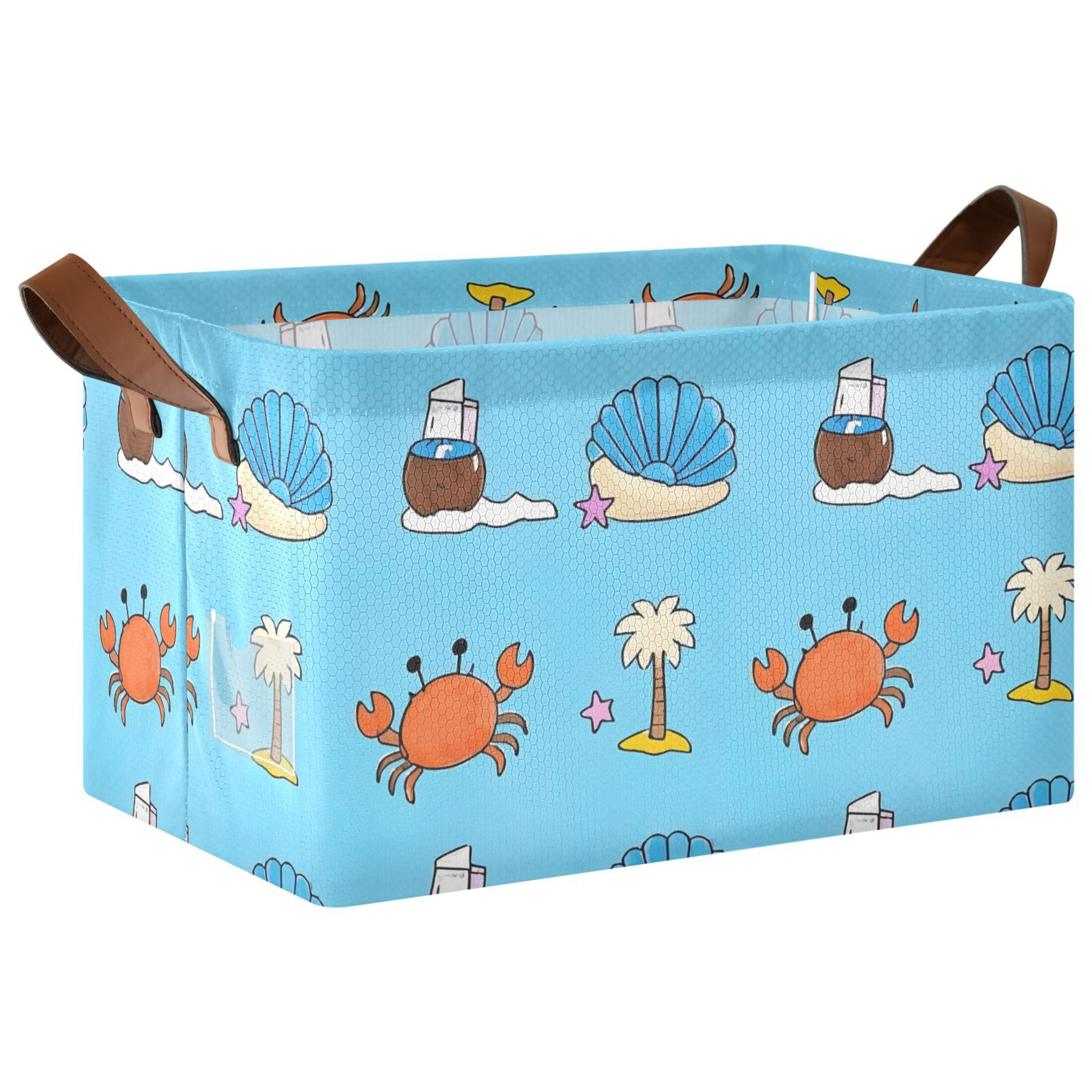 Collapsible Storage Bins Fabric Shelf Baskets with Handles Closet ...