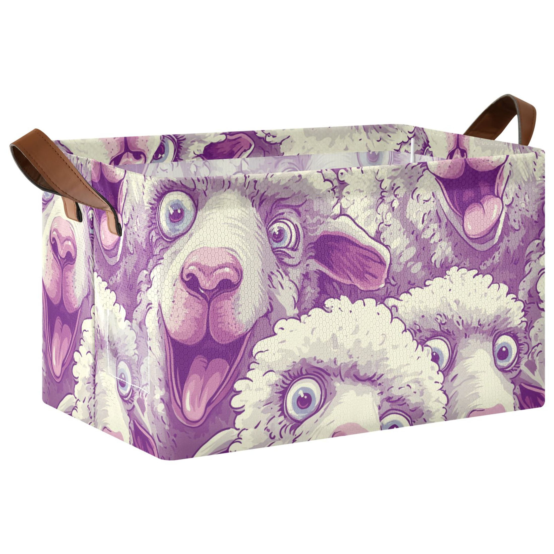 Collapsible Storage Bins Fabric Shelf Baskets with Handles Closet ...