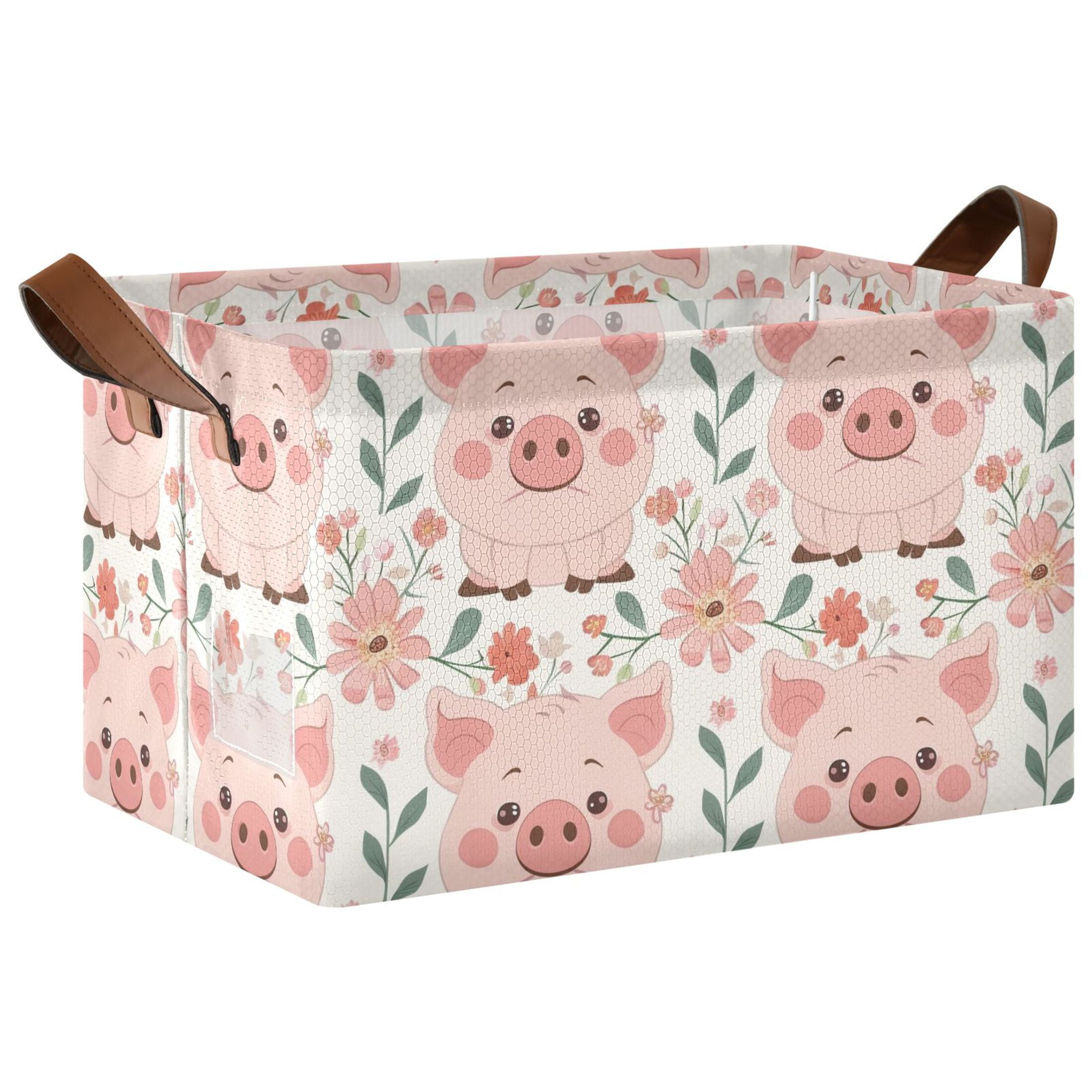 Collapsible Storage Bins Fabric Shelf Baskets with Handles Closet ...