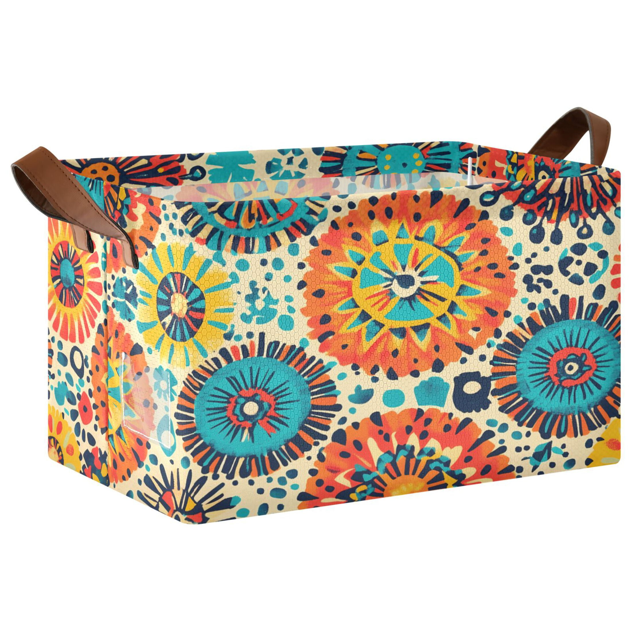 Collapsible Storage Bins Fabric Shelf Baskets with Handles Closet ...