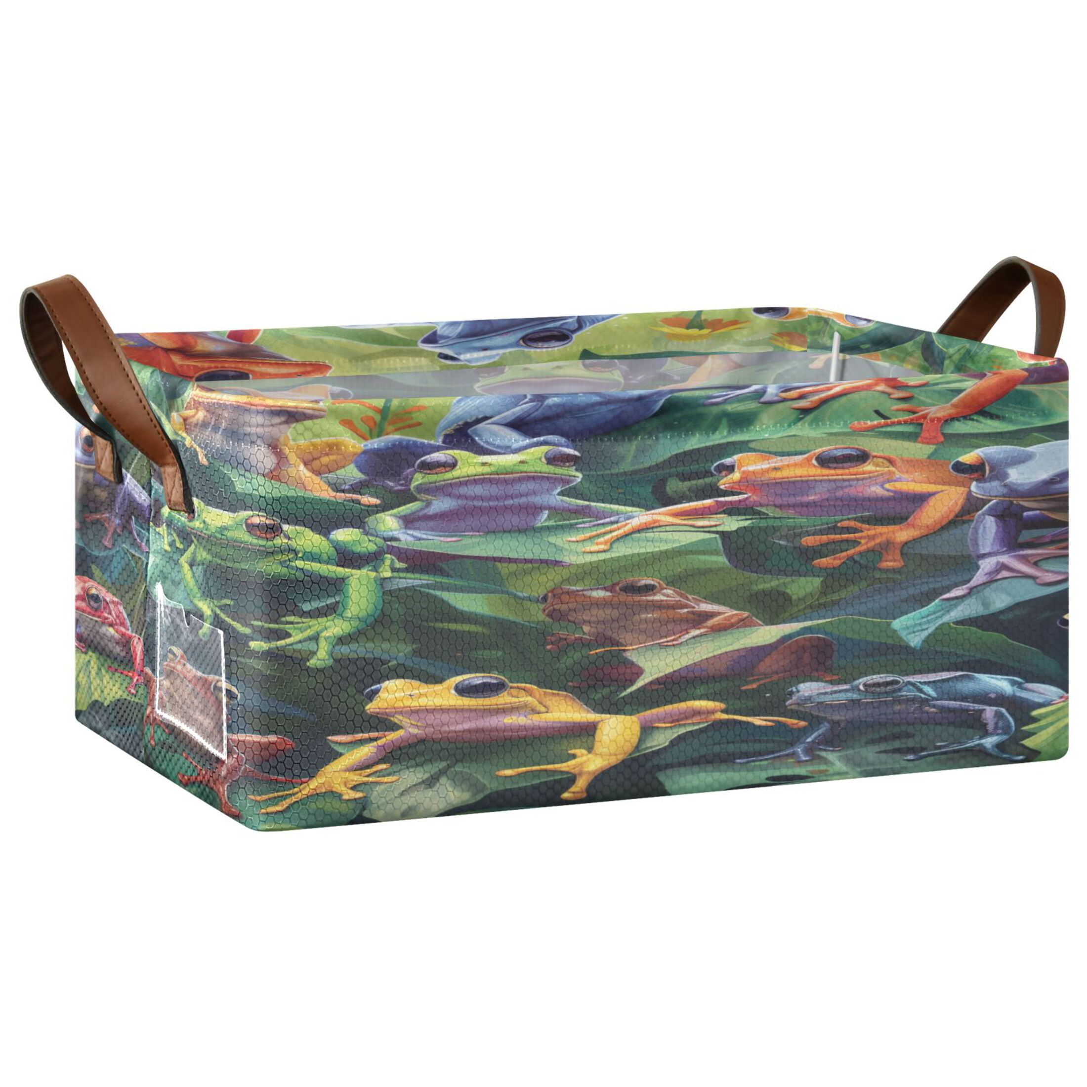 Collapsible Storage Bins Fabric Shelf Baskets with Handles Closet ...