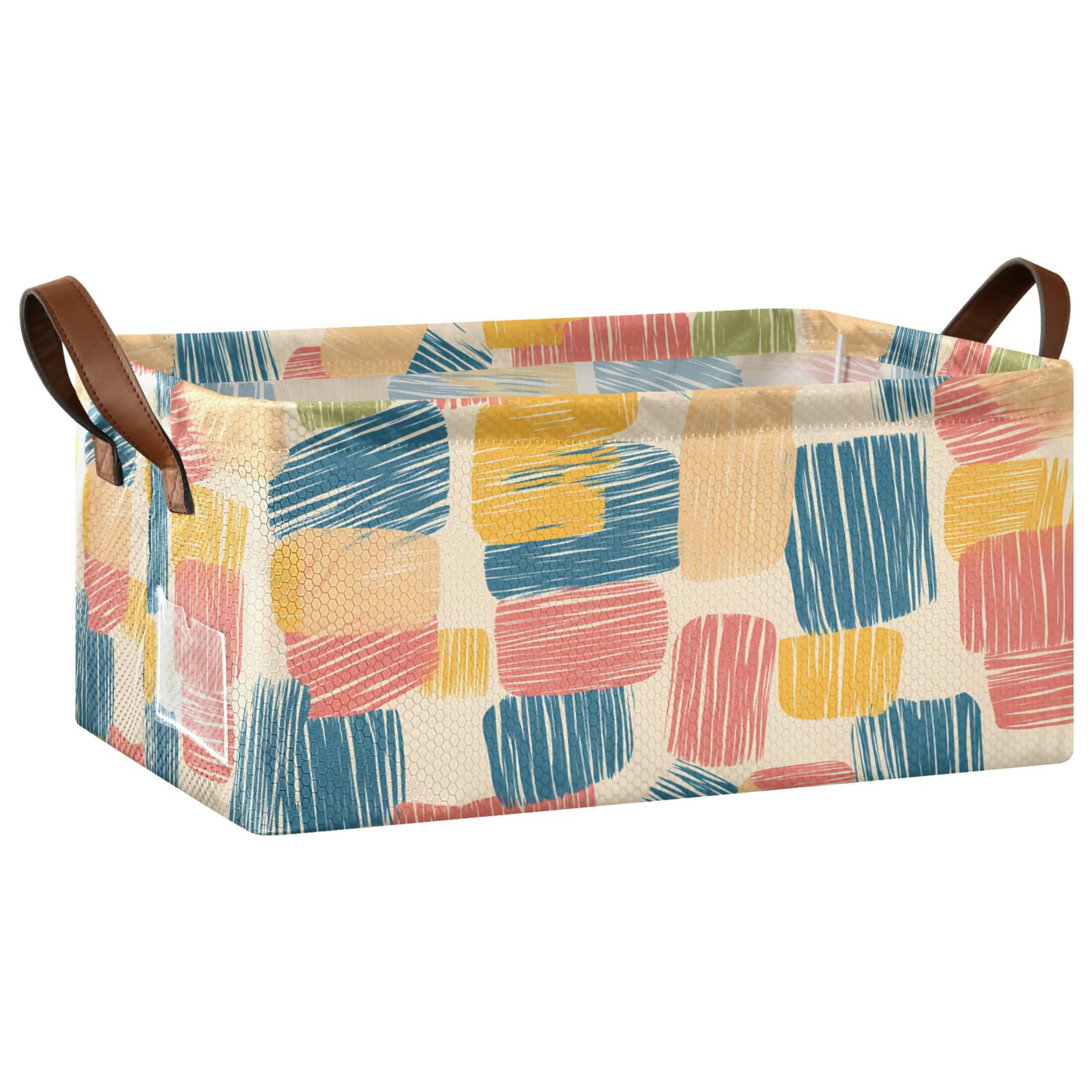 Collapsible Storage Bins Fabric Shelf Baskets with Handles Closet ...