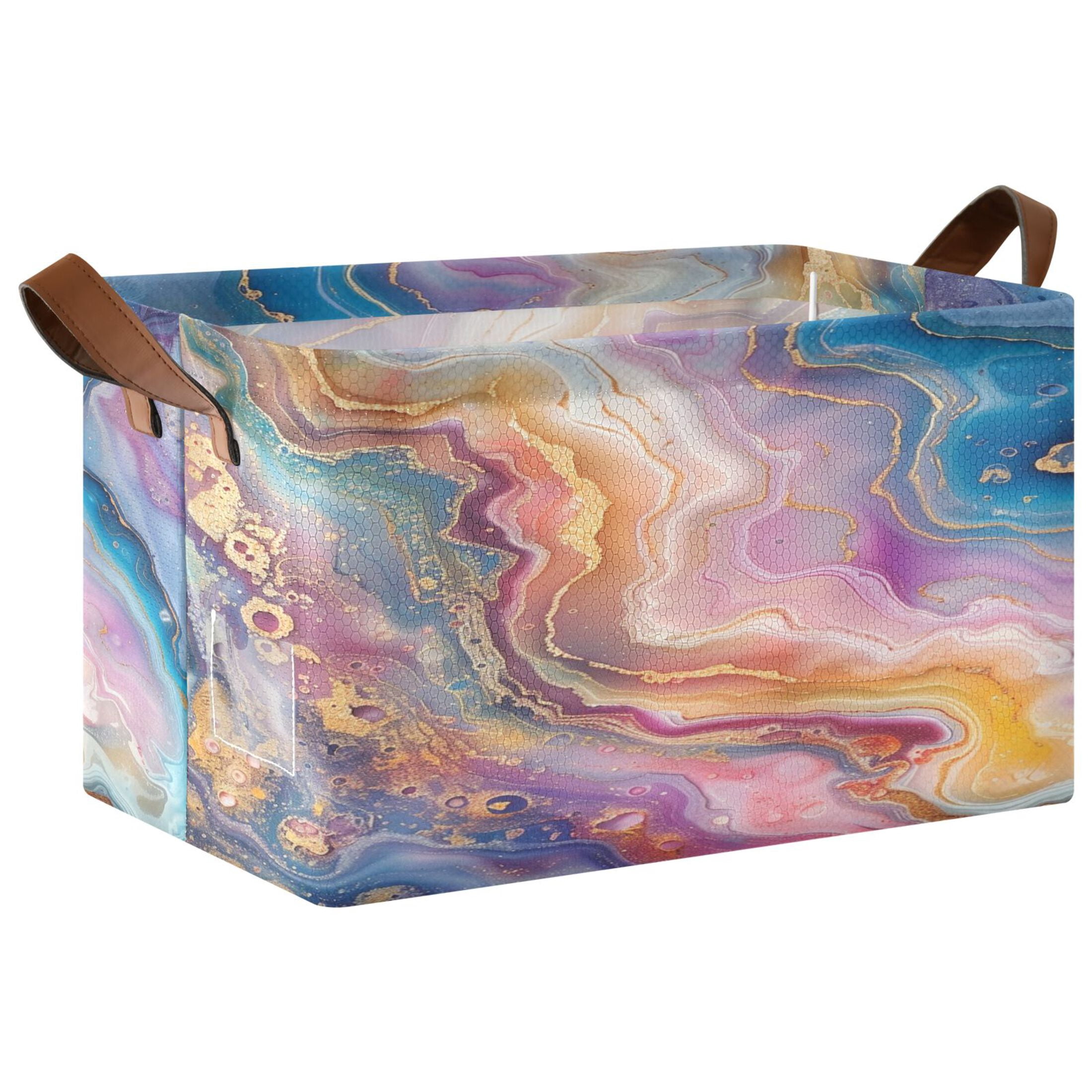 Collapsible Storage Bins Fabric Shelf Baskets with Handles Closet ...