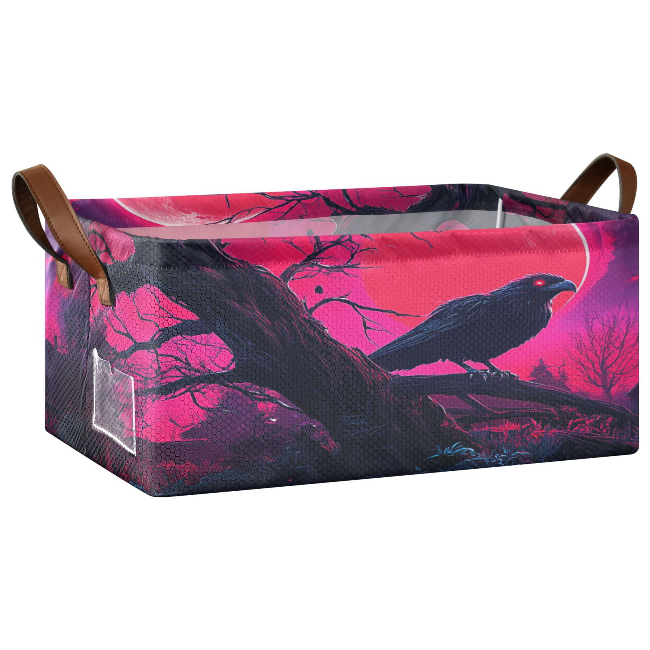 Collapsible Storage Bins Fabric Shelf Baskets with Handles Closet ...