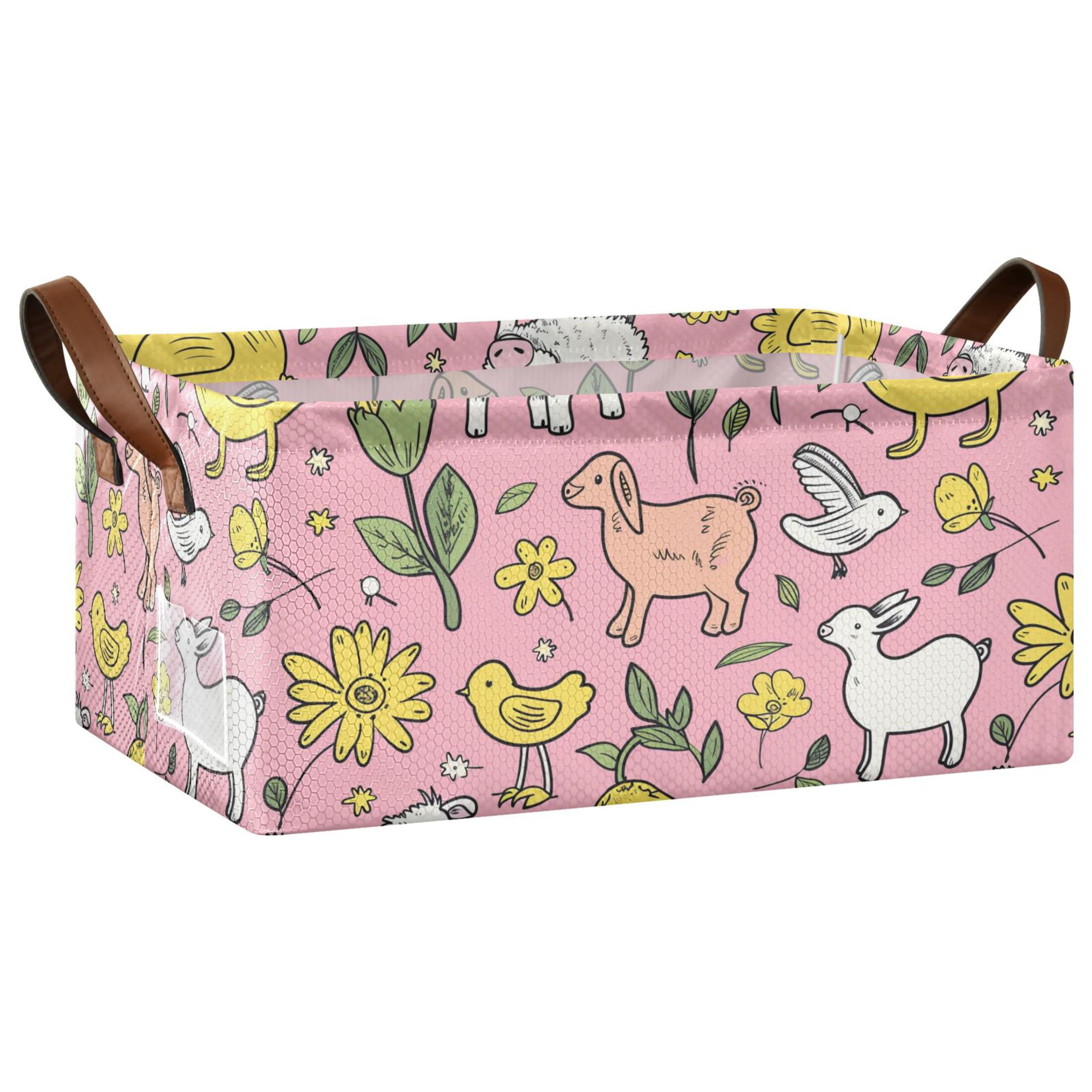 Collapsible Storage Bins Fabric Shelf Baskets with Handles Closet ...