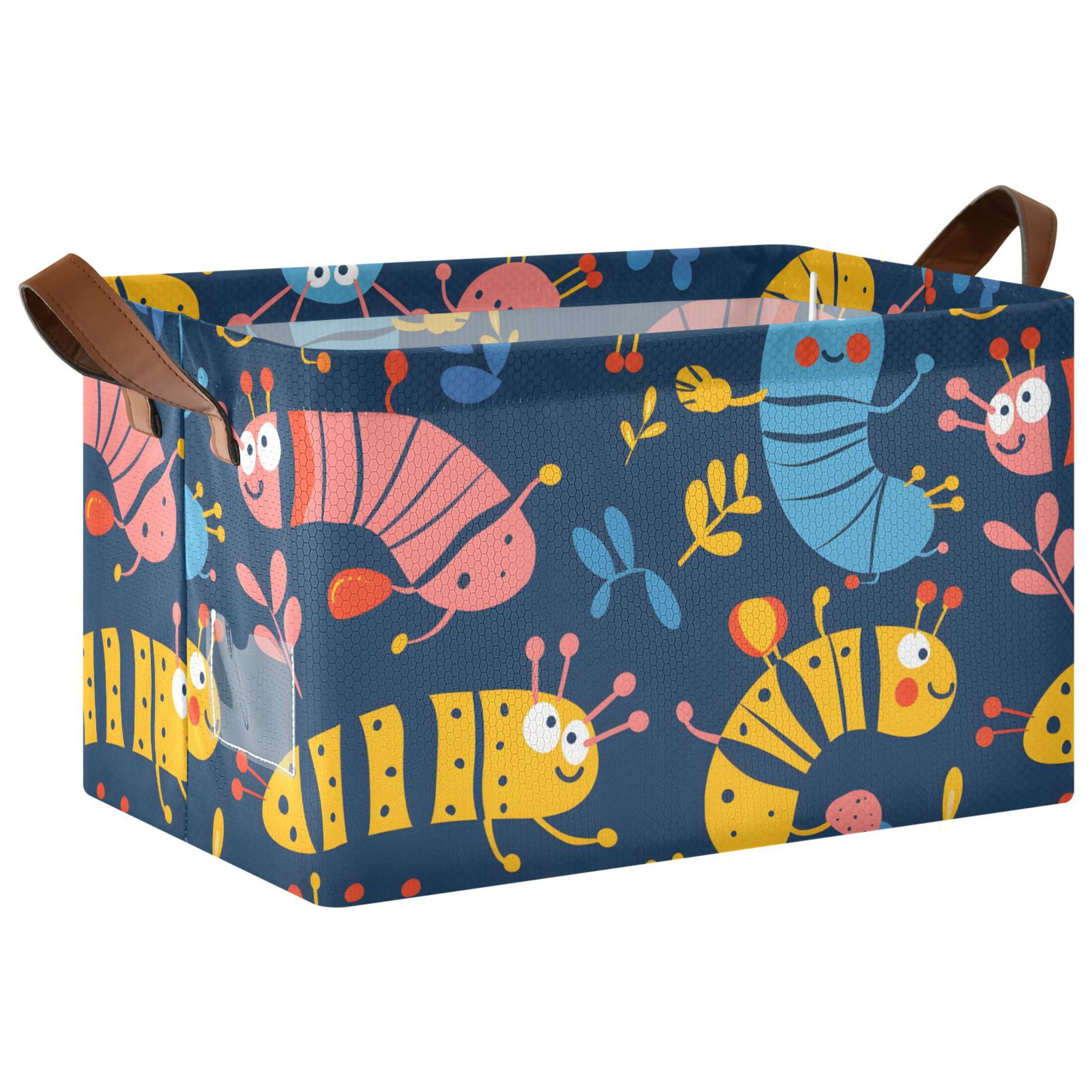 Collapsible Storage Bins Fabric Shelf Baskets with Handles Closet ...