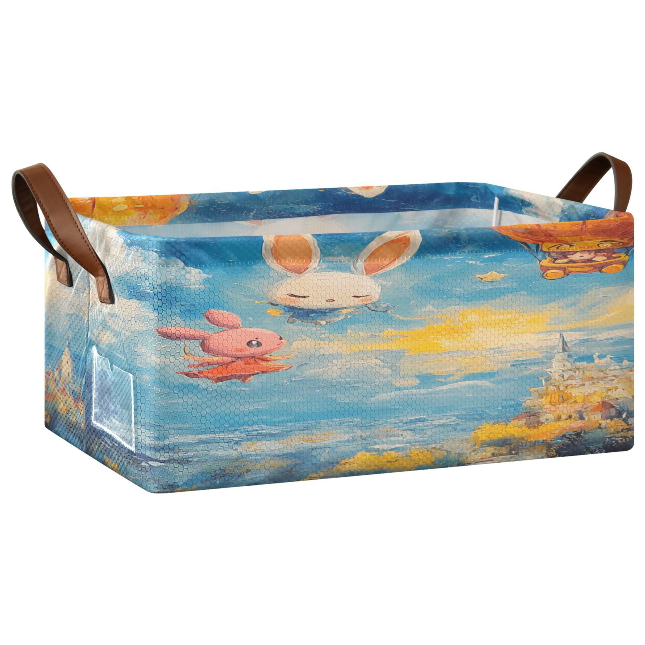 Collapsible Storage Bins Fabric Shelf Baskets with Handles Closet ...