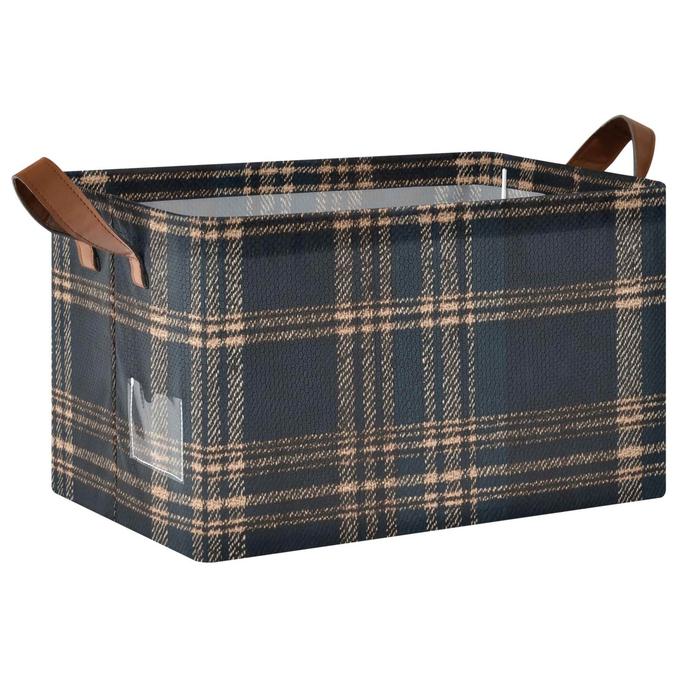 Collapsible Storage Bins Fabric Shelf Baskets with Handles Closet ...