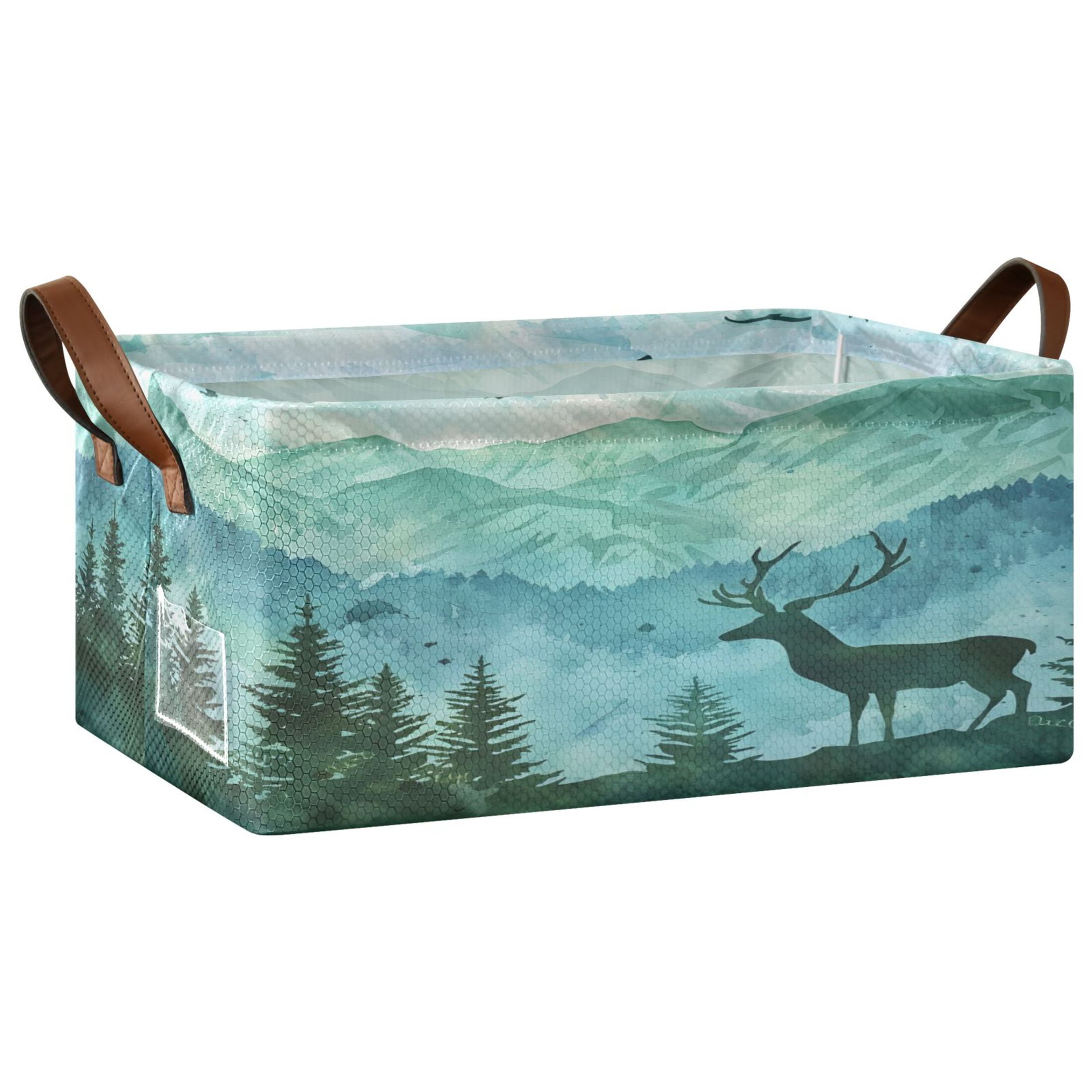 Collapsible Storage Bins Fabric Shelf Baskets with Handles Closet ...