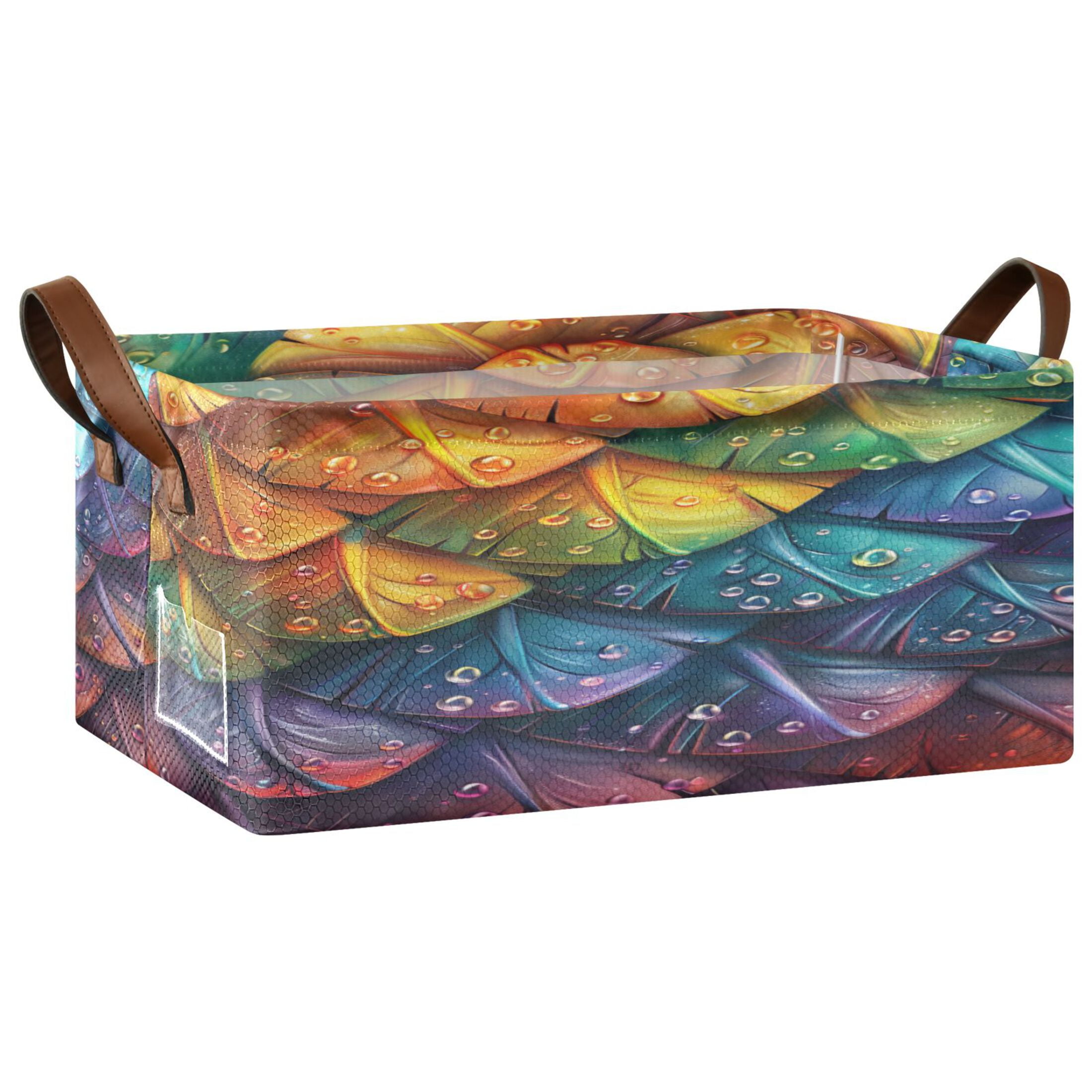 Collapsible Storage Bins Fabric Shelf Baskets with Handles Closet ...