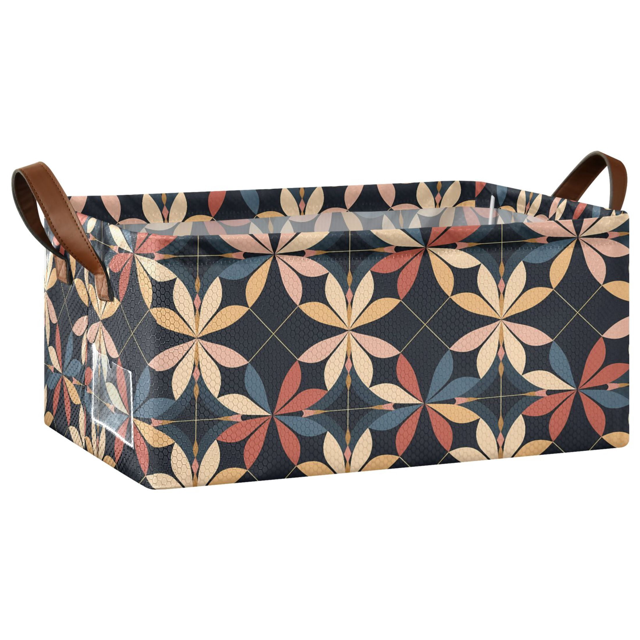 Collapsible Storage Bins Fabric Shelf Baskets with Handles Closet ...