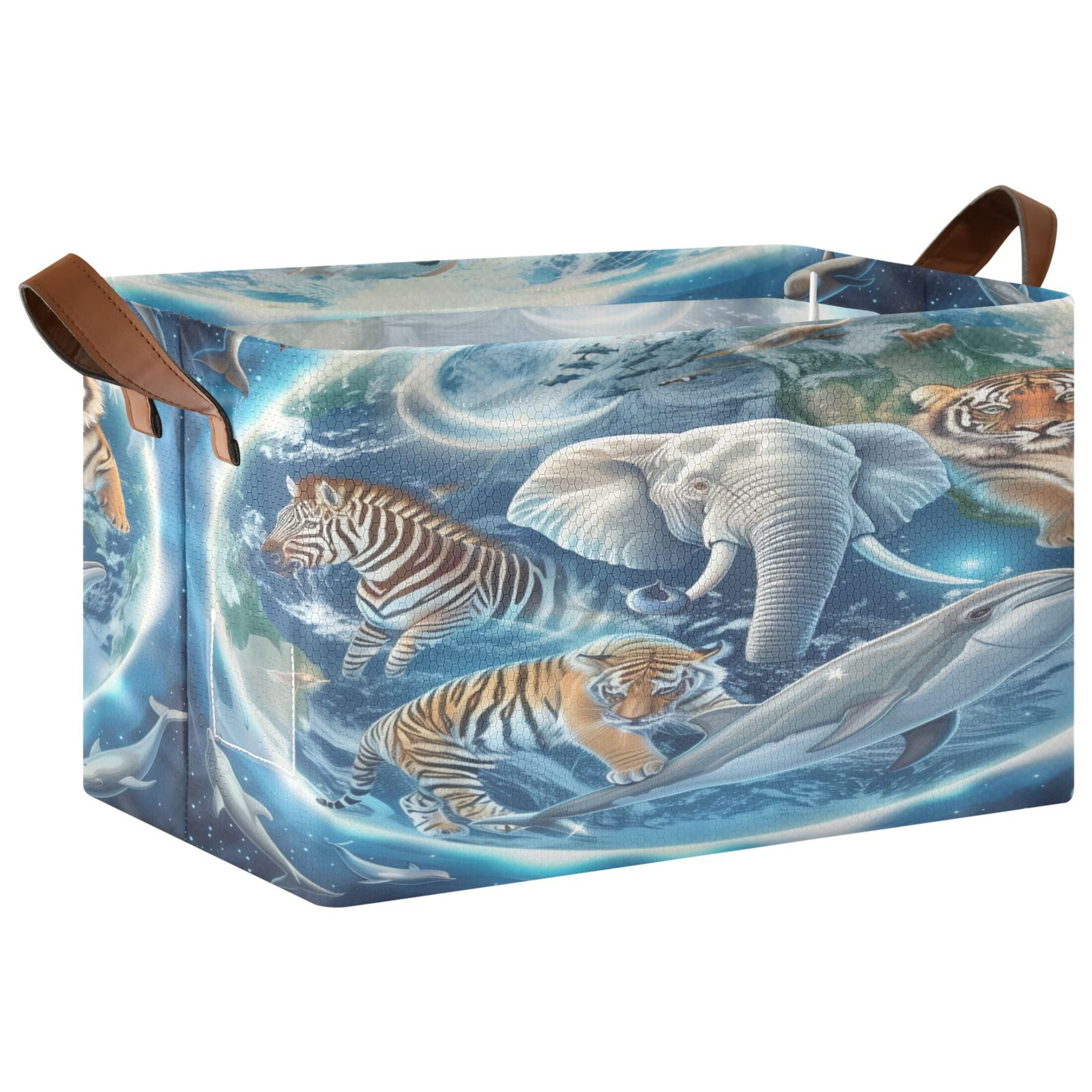 Collapsible Storage Bins Fabric Shelf Baskets with Handles Closet ...