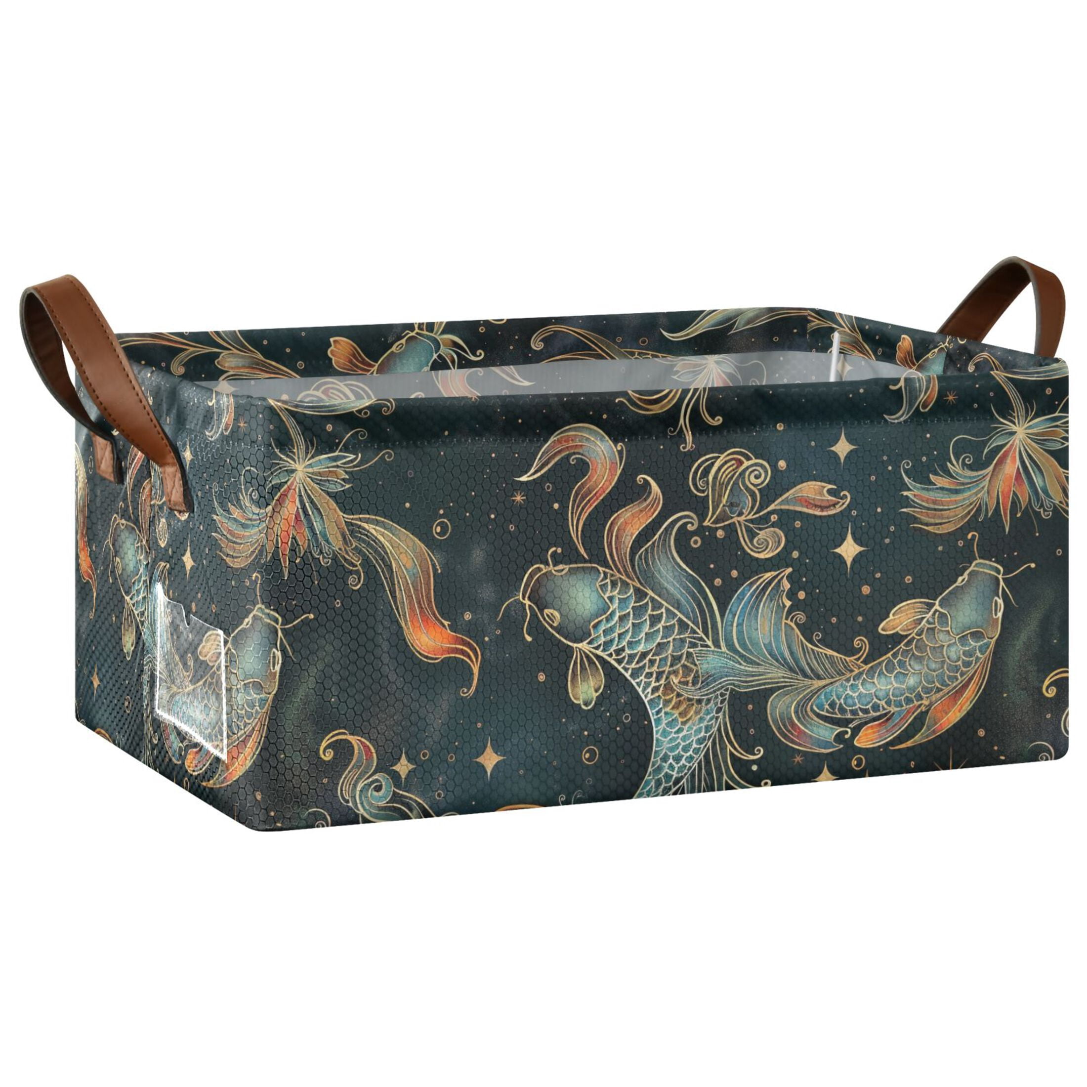 Collapsible Storage Bins Fabric Shelf Baskets with Handles Closet ...