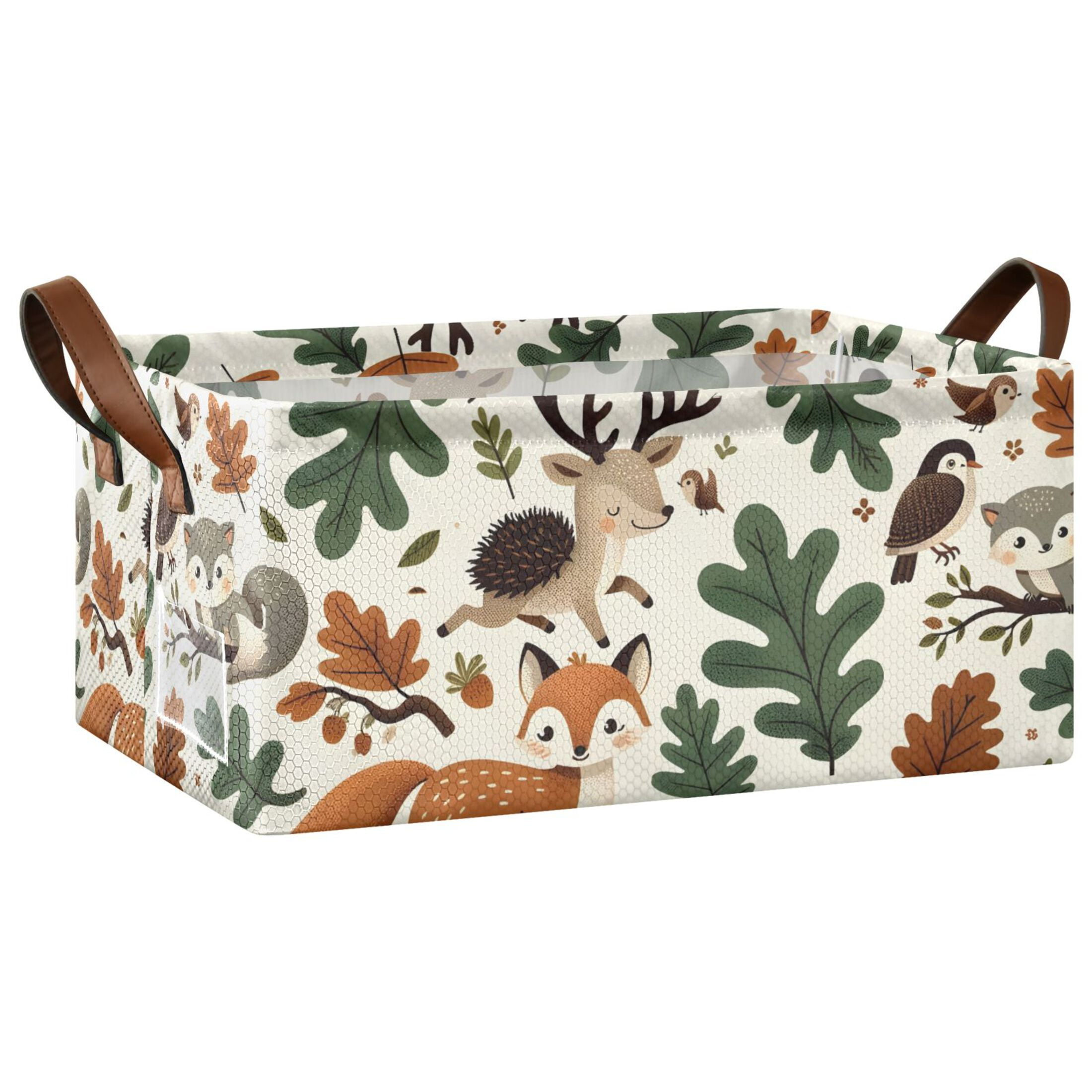 Collapsible Storage Bins Fabric Shelf Baskets with Handles Closet ...