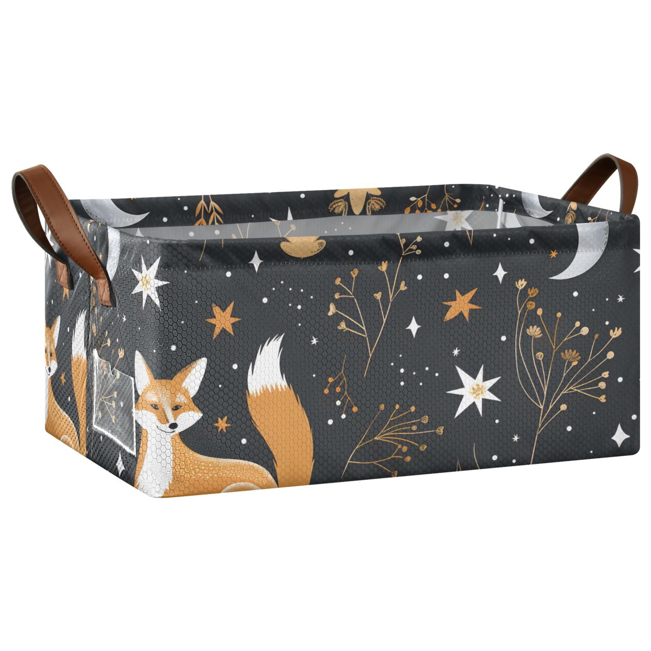 Collapsible Storage Bins Fabric Shelf Baskets with Handles Closet ...