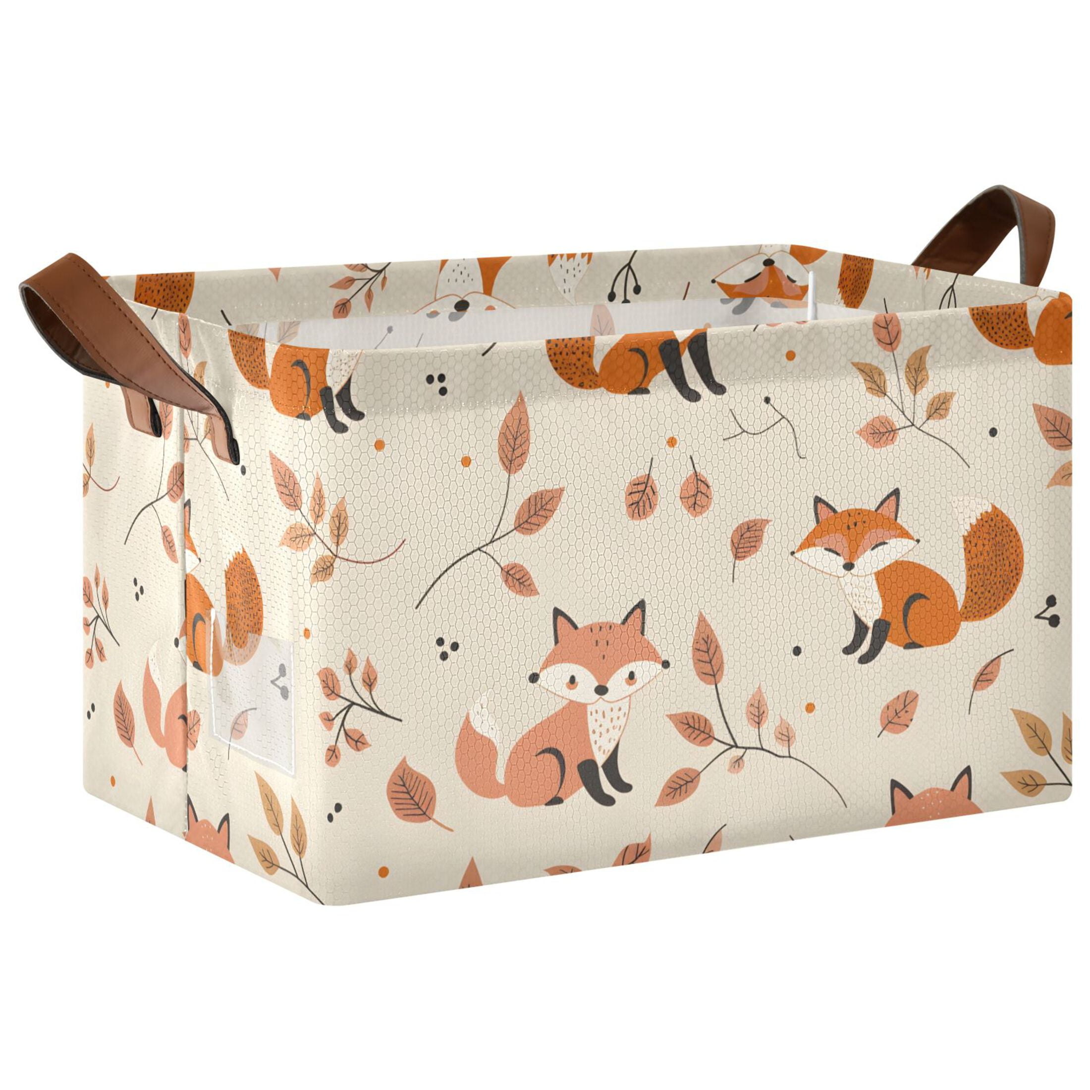 Collapsible Storage Bins Fabric Shelf Baskets with Handles Closet ...