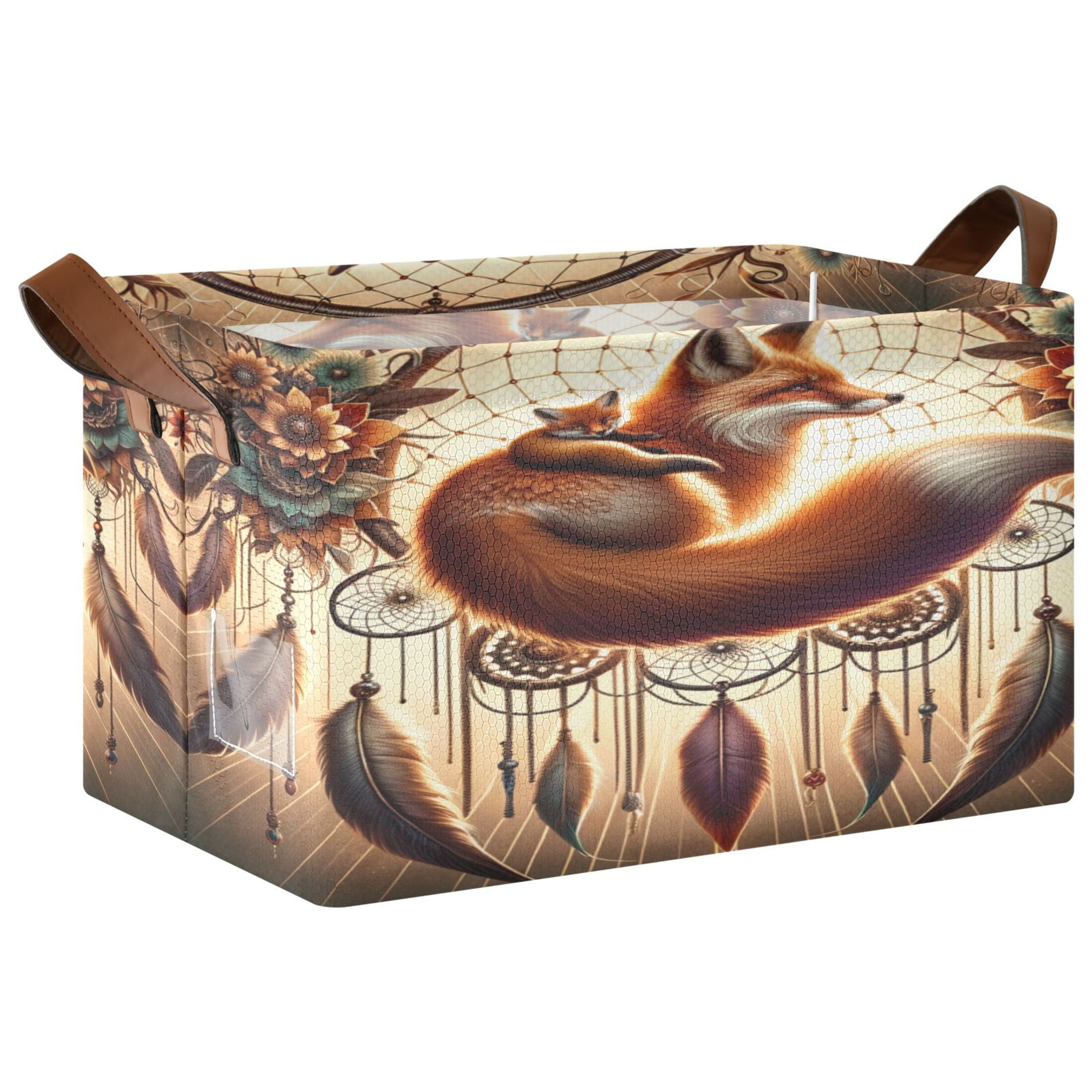 Collapsible Storage Bins Fabric Shelf Baskets with Handles Closet ...