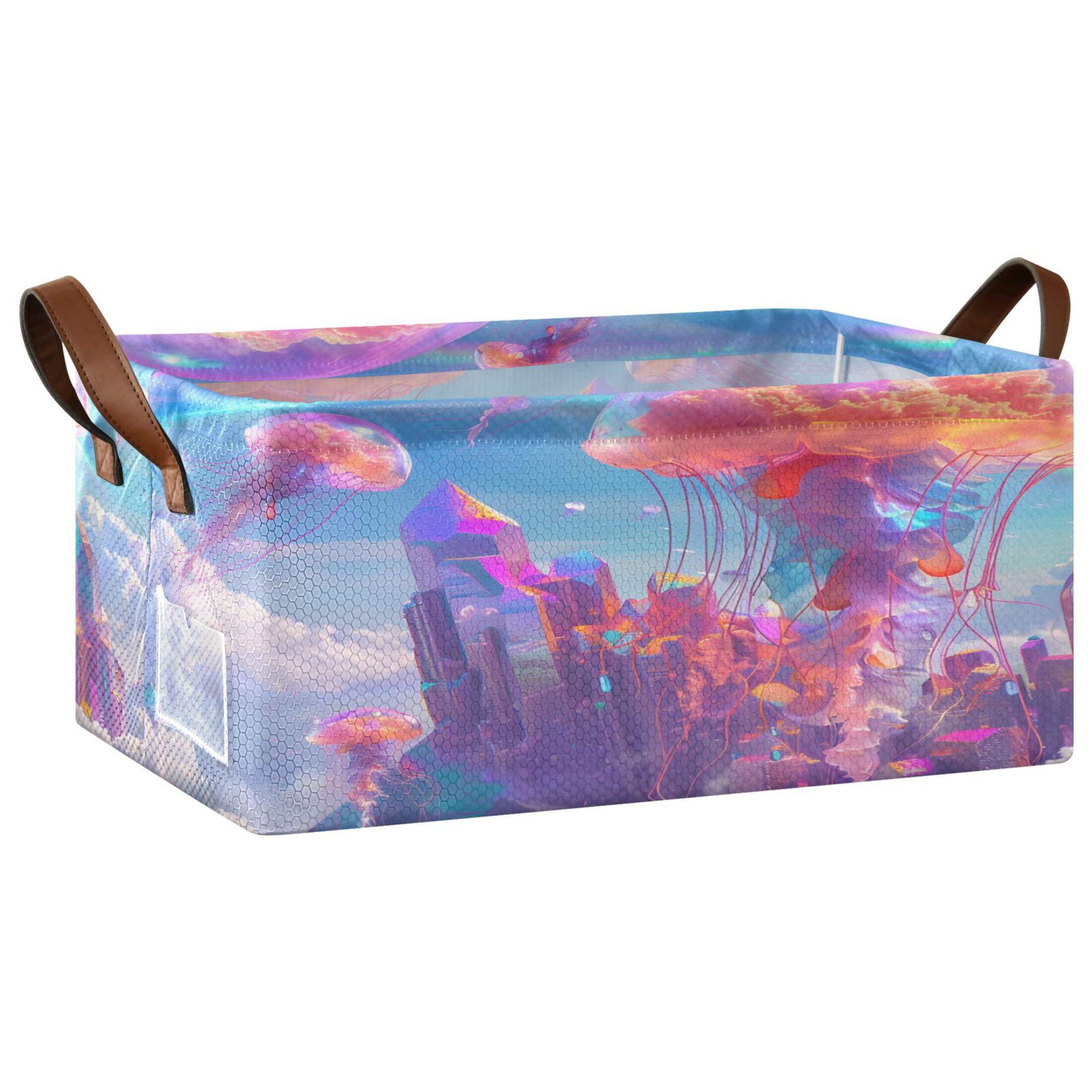 Collapsible Storage Bins Fabric Shelf Baskets with Handles Closet ...